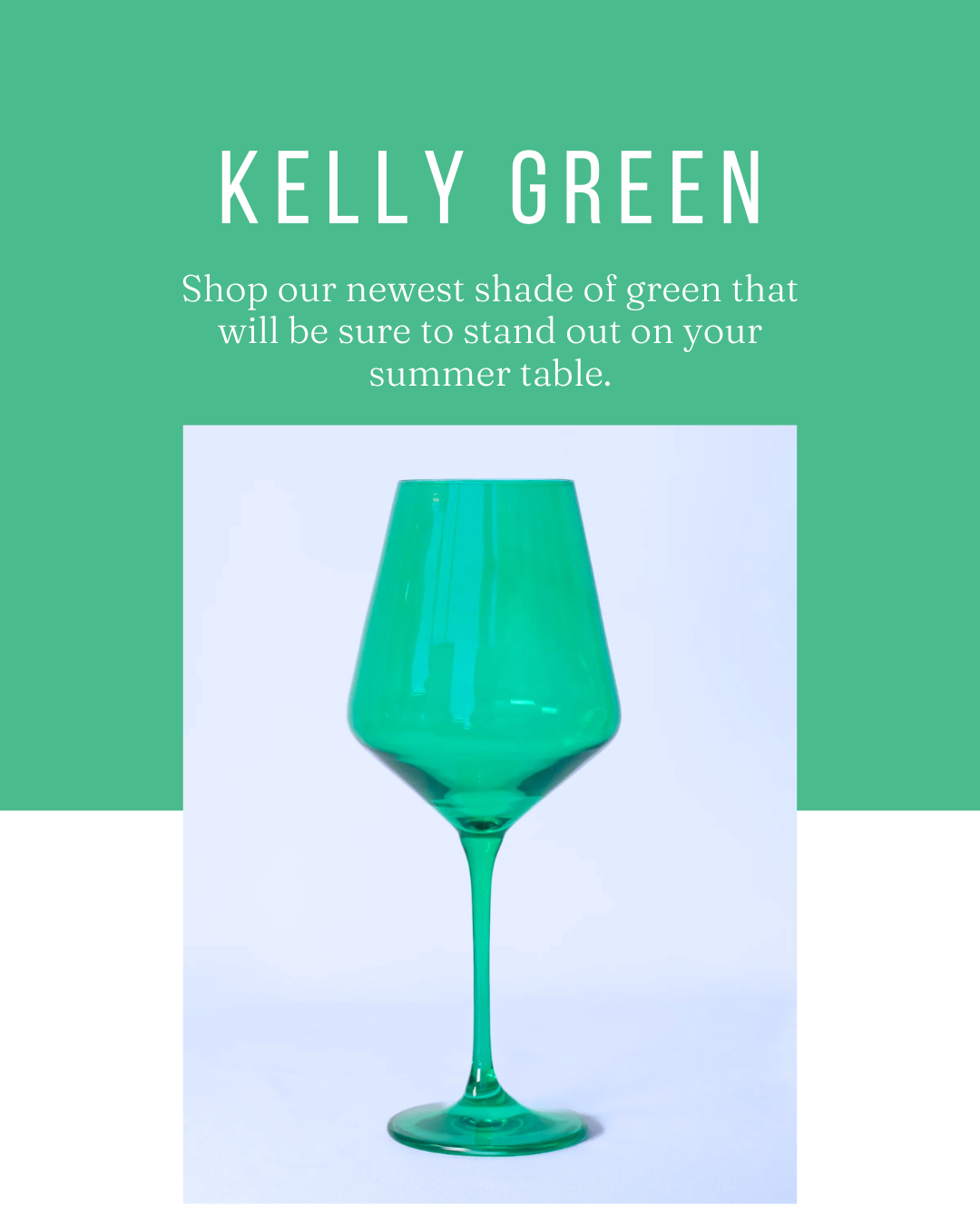 Shop Kelly Green: Summer's Hottest Hue – Estelle Colored Glass