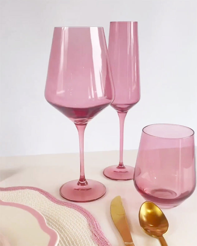 Rose Tablescape – Estelle Colored Glass