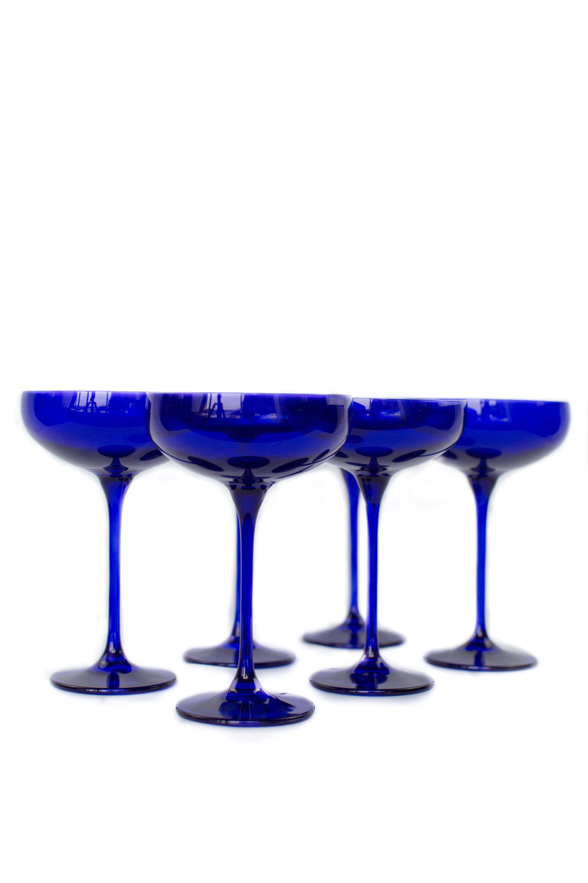 Estelle Colored Champagne Coupe Stemware - Set of 6 {Royal Blue ...