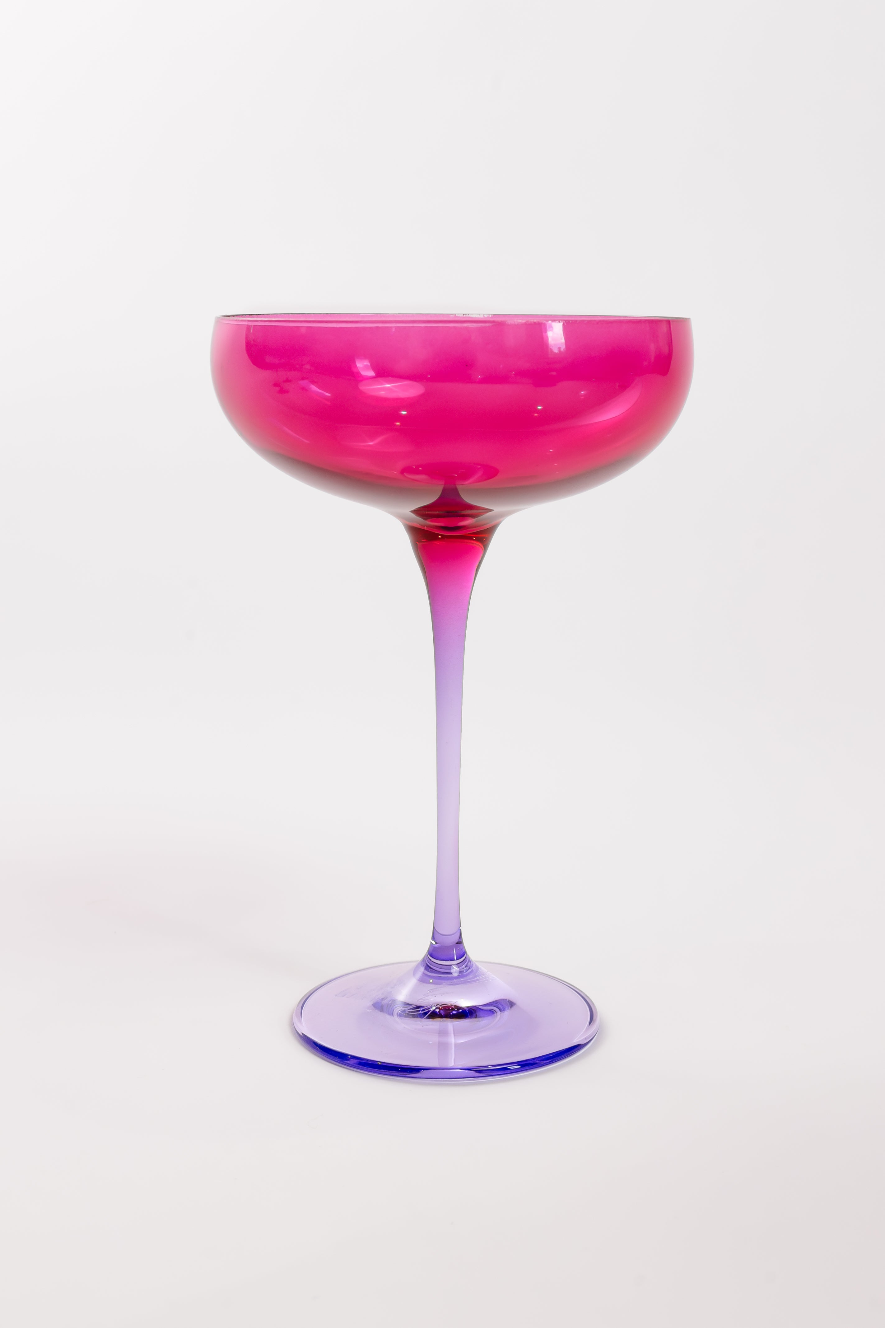 Estelle Colored Champagne Coupe - Set of 6 {Colorblock: Fuchsia + Lave ...