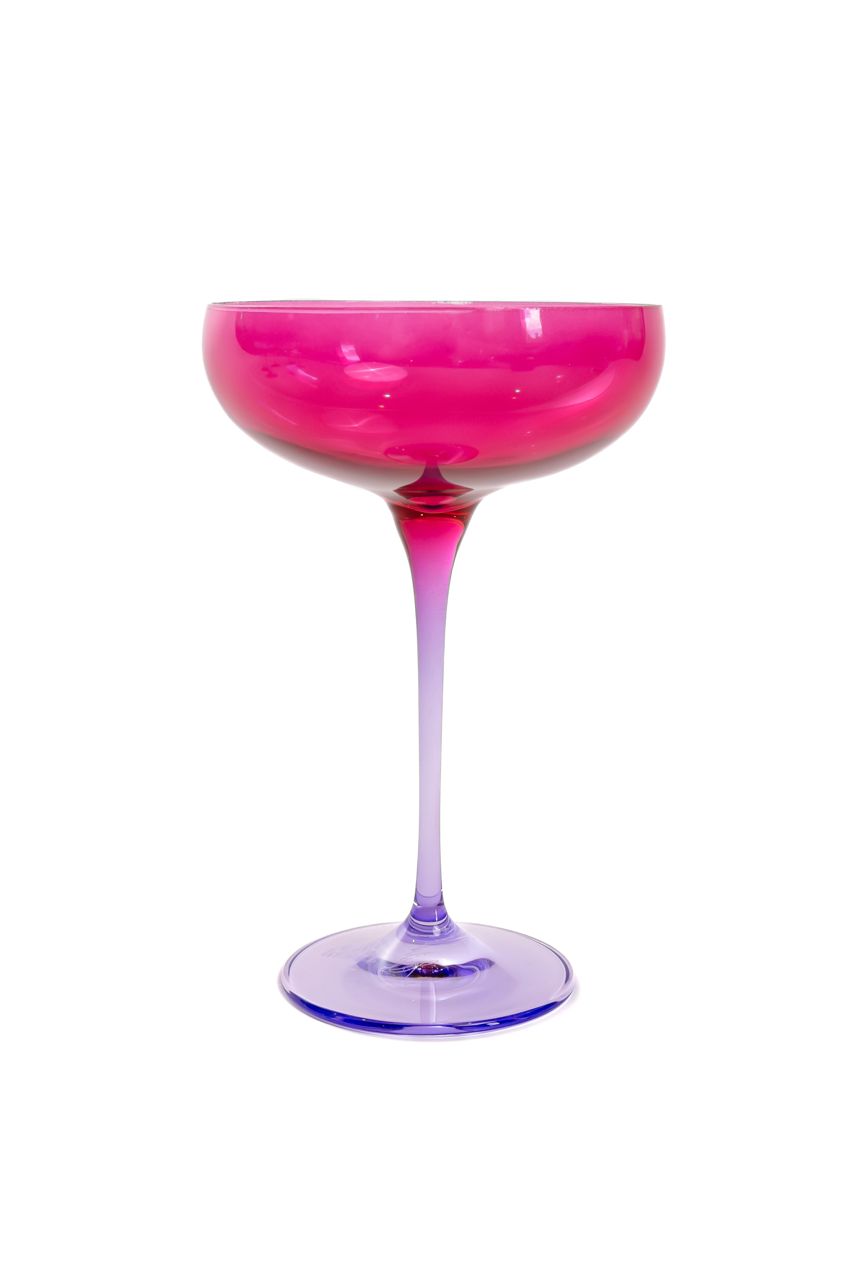 Estelle Colored Champagne Coupe - Set of 2 {Colorblock: Fuchsia + Lave ...