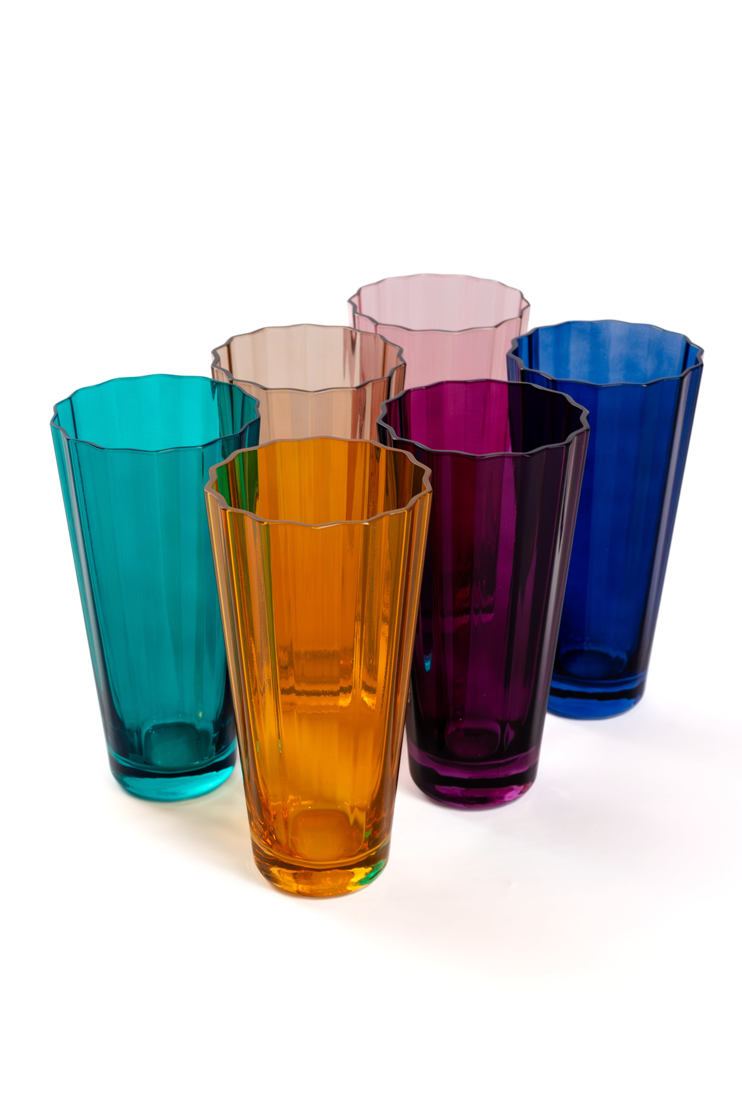 Estelle Colored Sunday High Balls - Set of 6 {Fall Mixed Set} – Estelle Colored Glass