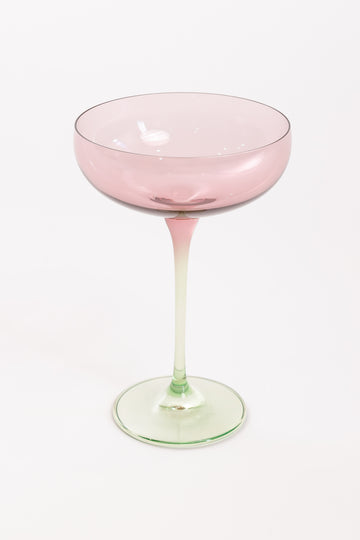 Estelle Colored Champagne Coupe - Set of 2 {Colorblock: Rose + Mint Gr ...