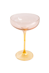 Estelle Colored Champagne Coupe - Set of 6 {Colorblock: Blush Pink + Y ...