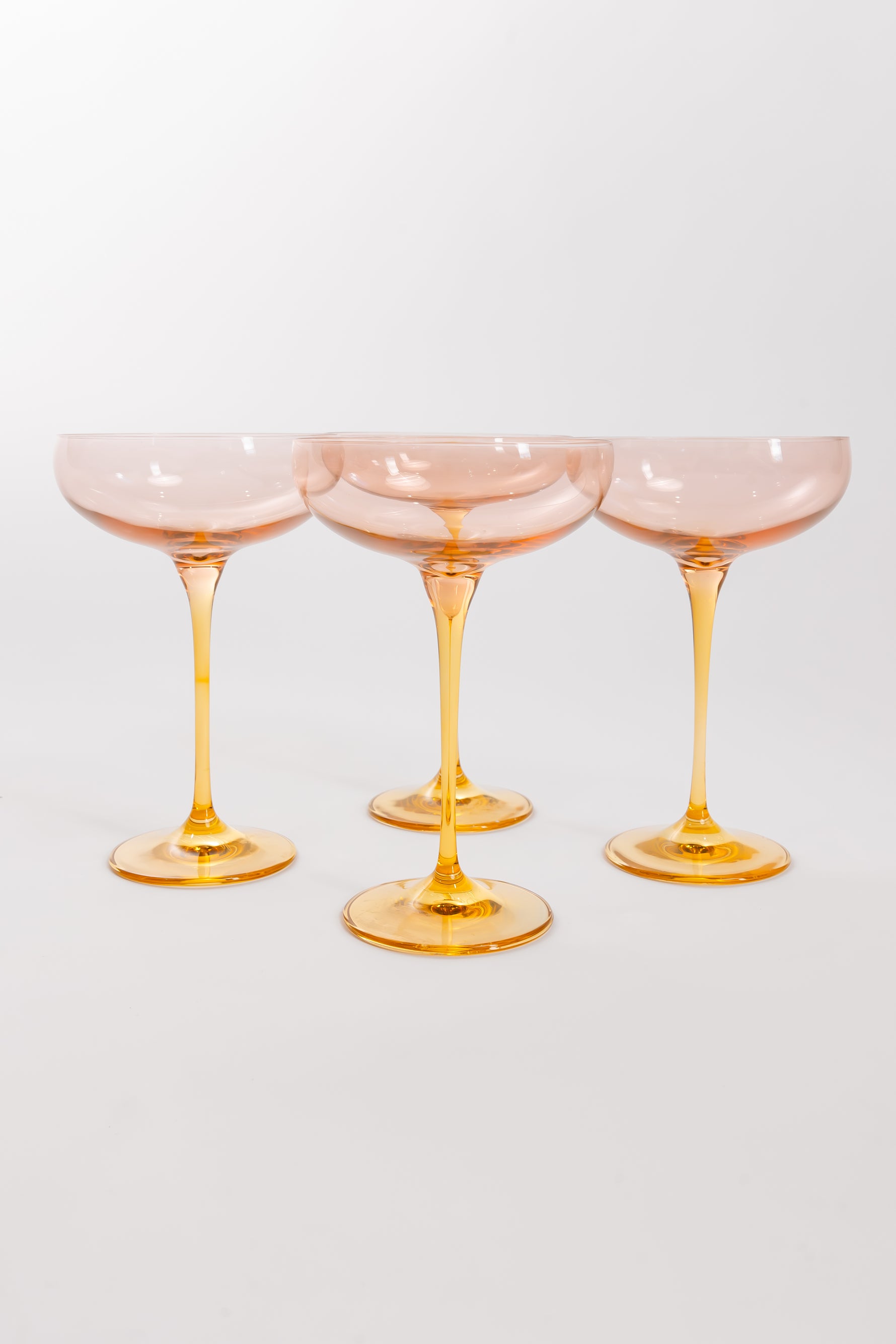 Estelle Colored Champagne Coupe - Set of 6 {Colorblock: Blush Pink + Y ...