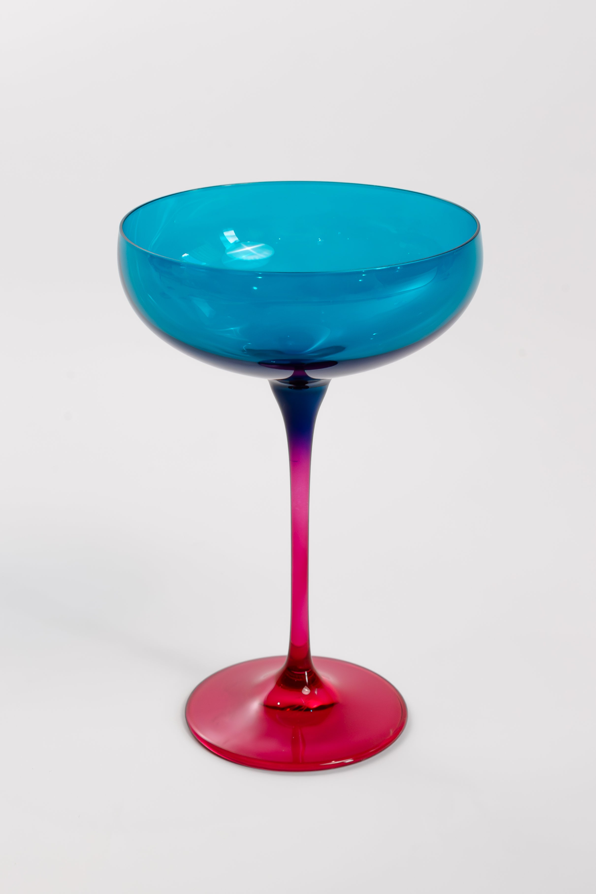Estelle Colored Champagne Coupe - Set of 6 {Colorblock: Teal + Fuchsia ...
