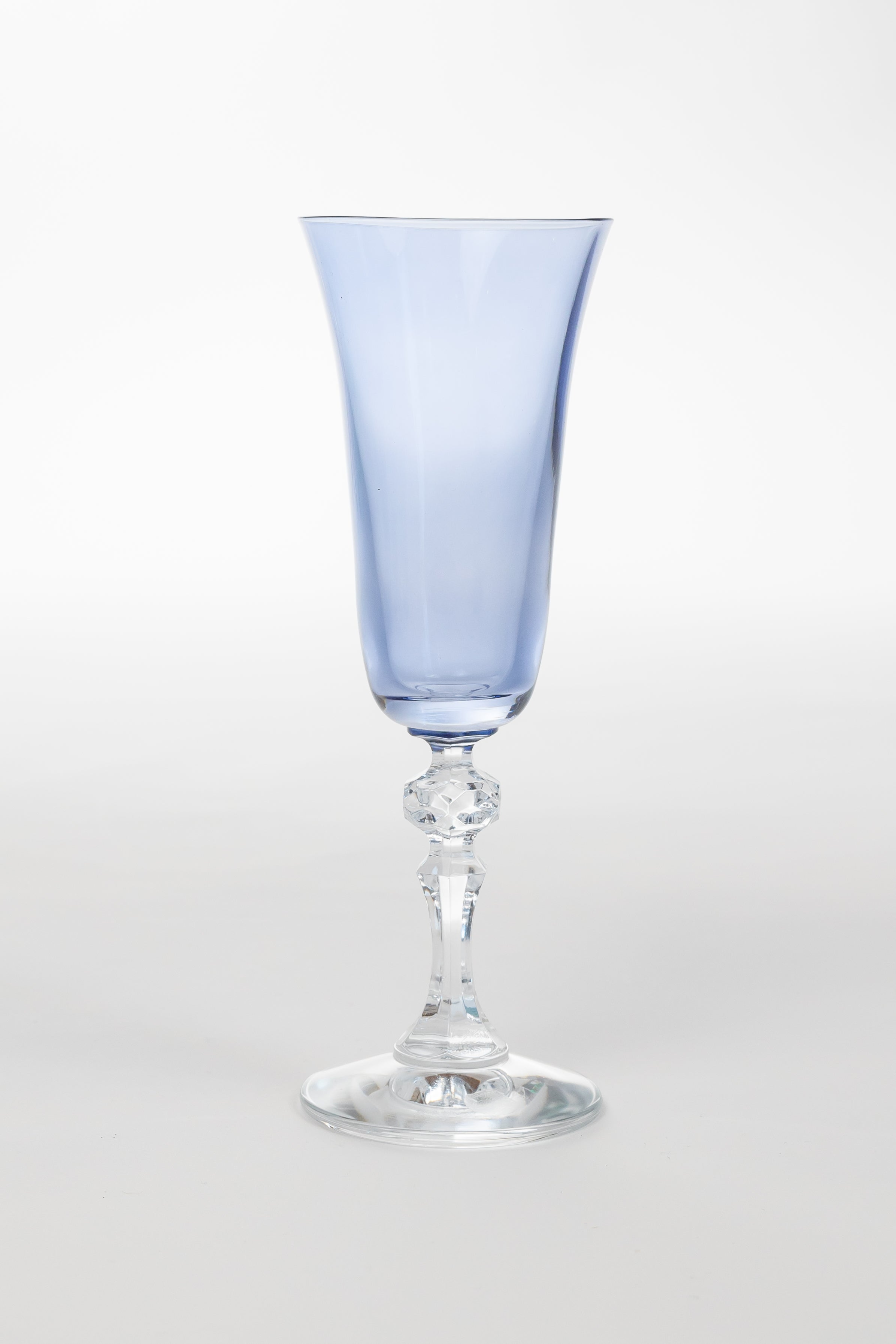 Estelle Colored Regal Flute With Clear Stem - Set of 2 {Cobalt Blue ...