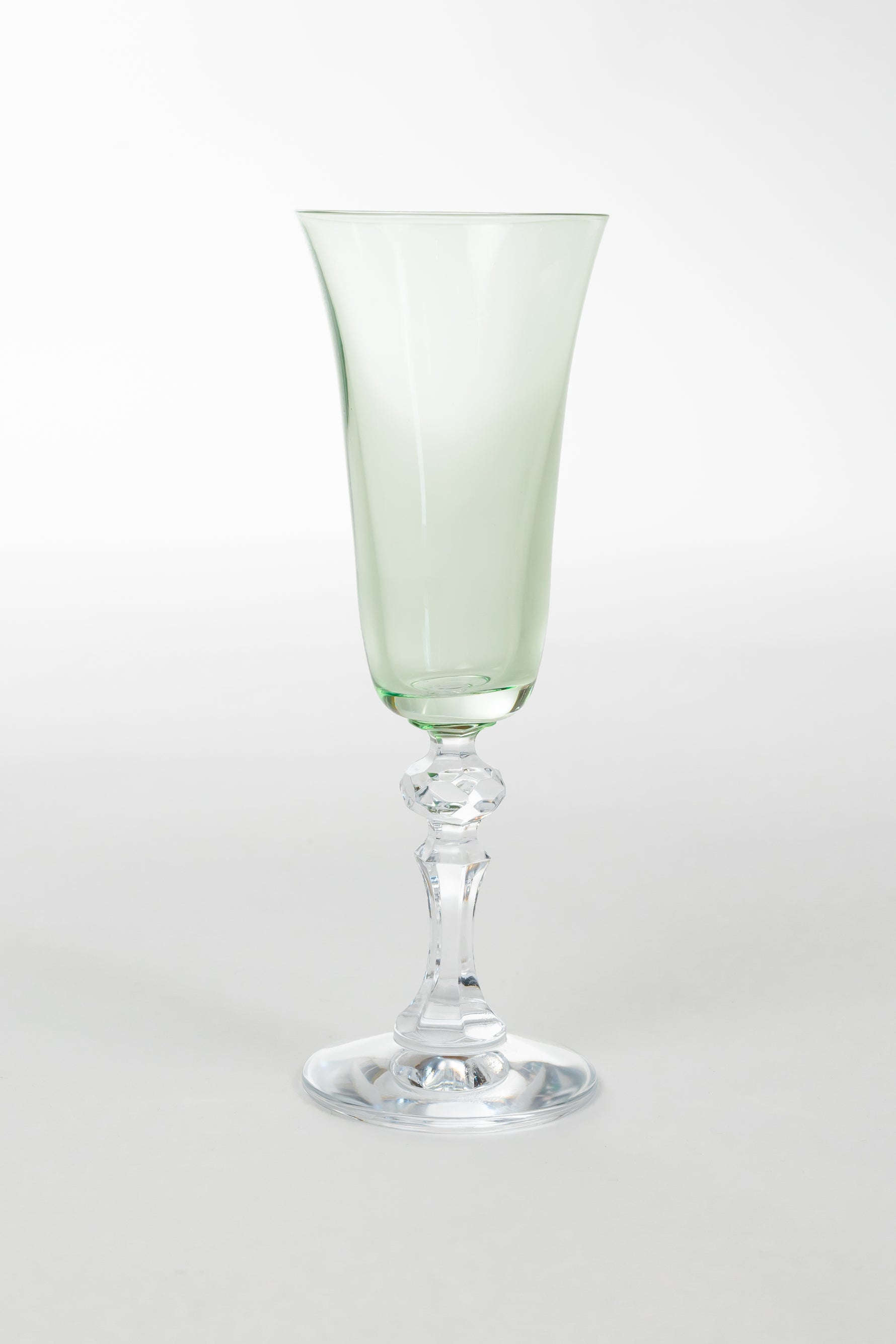 Estelle Colored Regal Flute With Clear Stem - Set of 2 {Mint Green ...