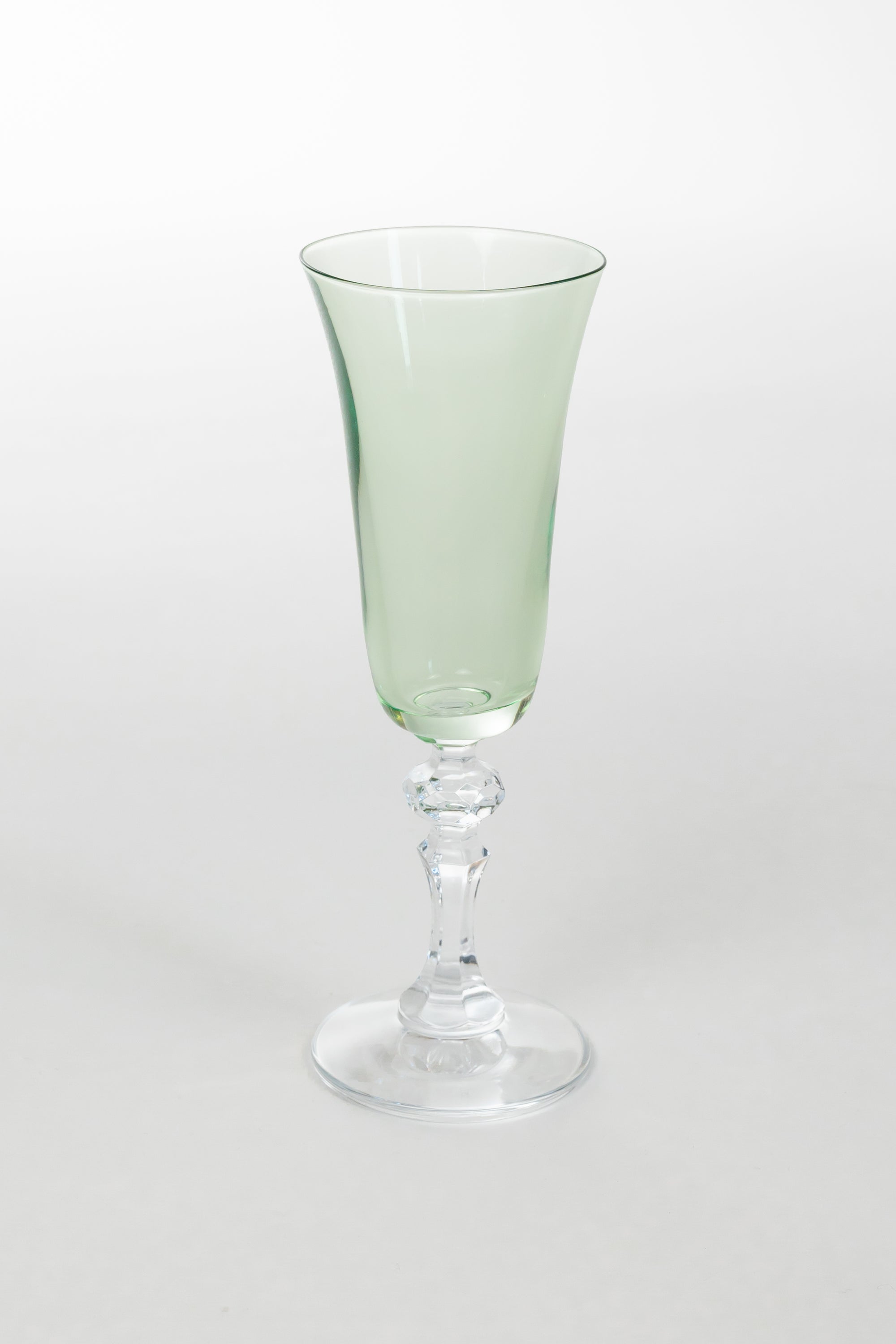 Estelle Colored Regal Flute With Clear Stem - Set of 2 {Mint Green ...