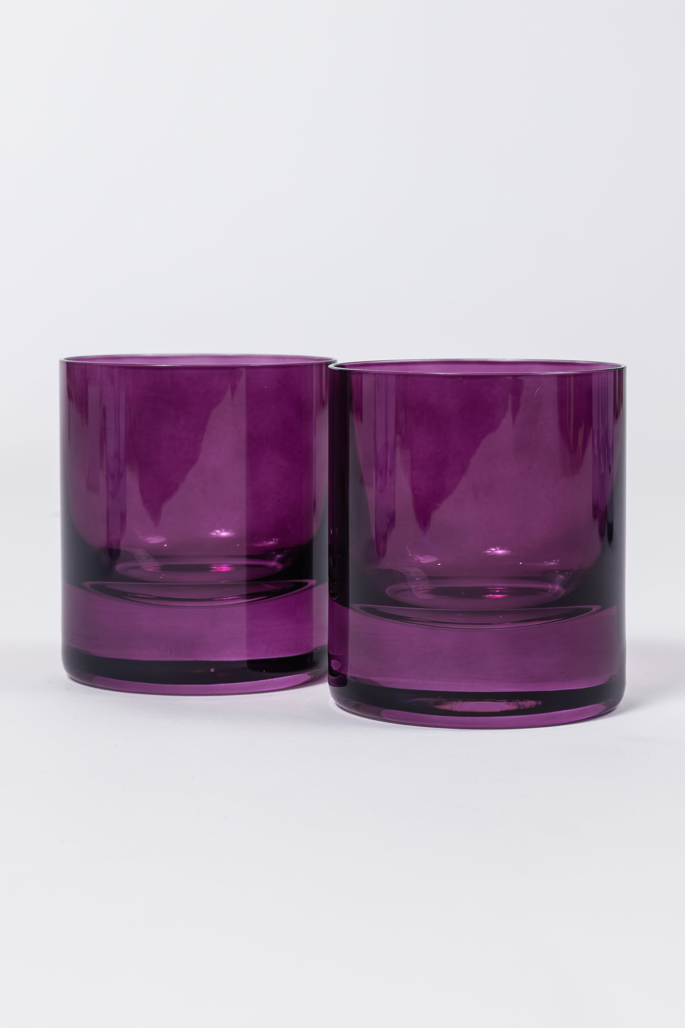 Estelle Colored Rocks Glass - Set of 2 {Amethyst} – Estelle Colored Glass
