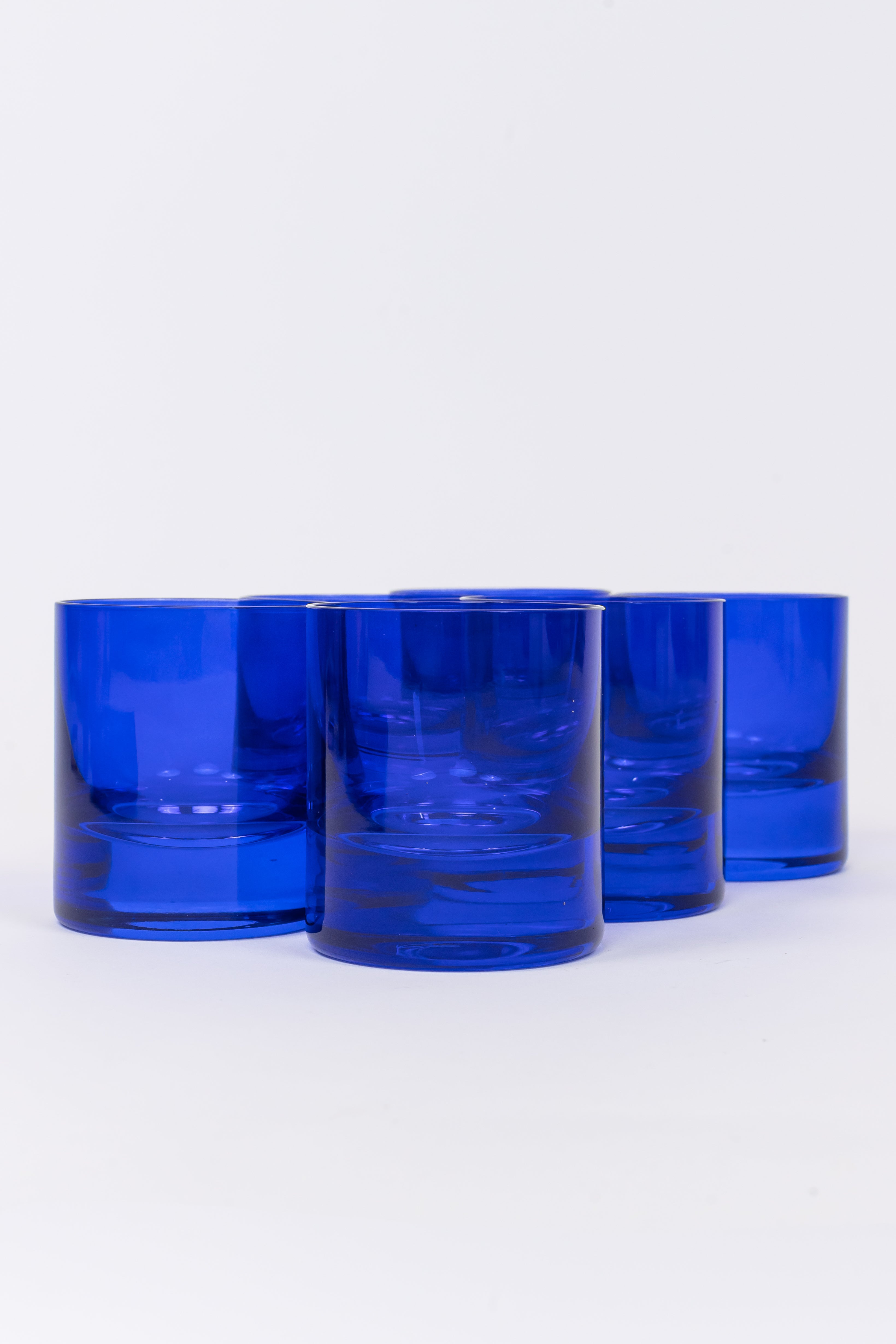 Estelle Colored Rocks Glass - Set of 6 {Royal Blue} – Estelle Colored Glass