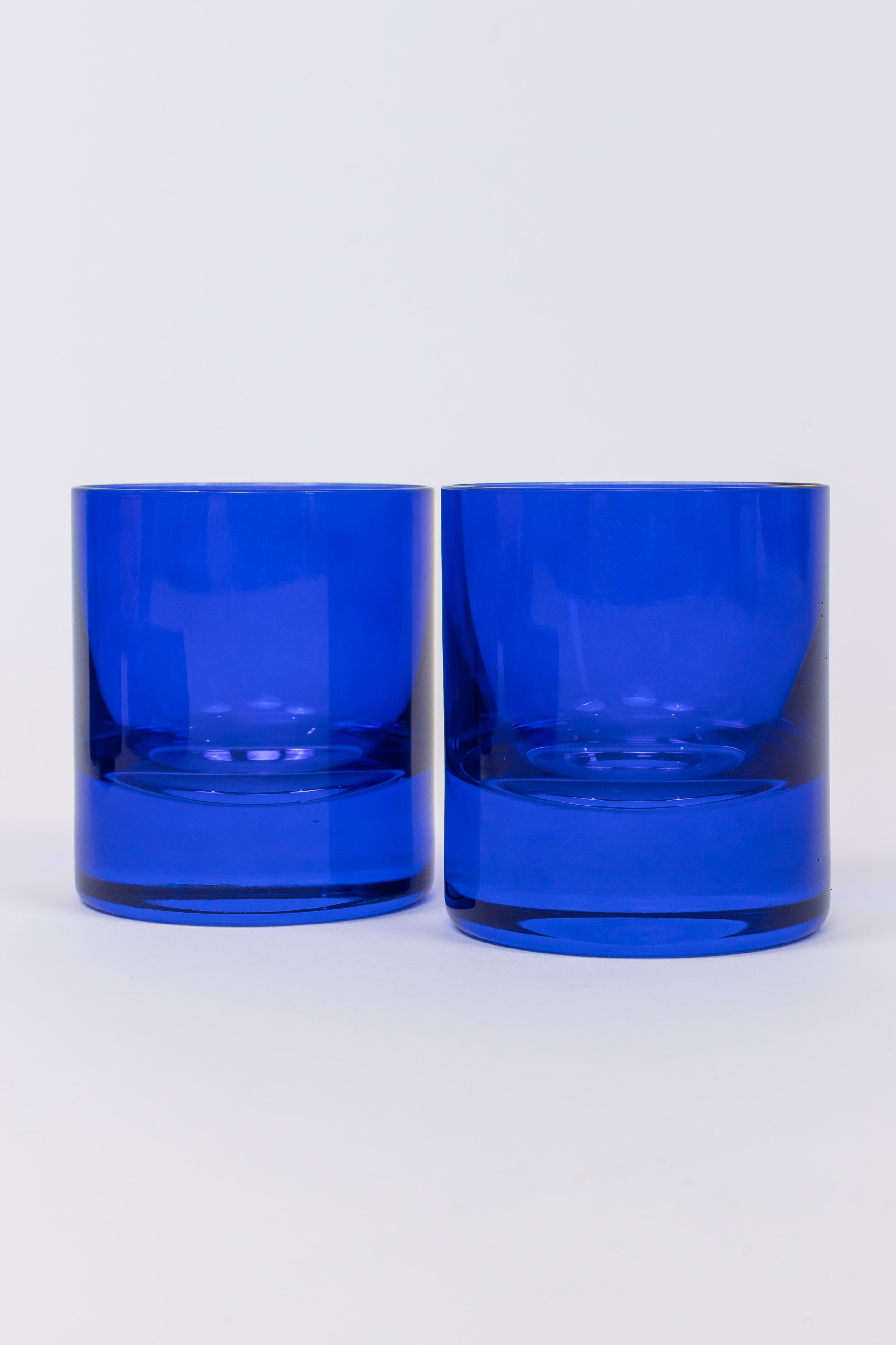 Estelle Colored Rocks Glass - Set of 2 {Royal Blue} – Estelle Colored Glass