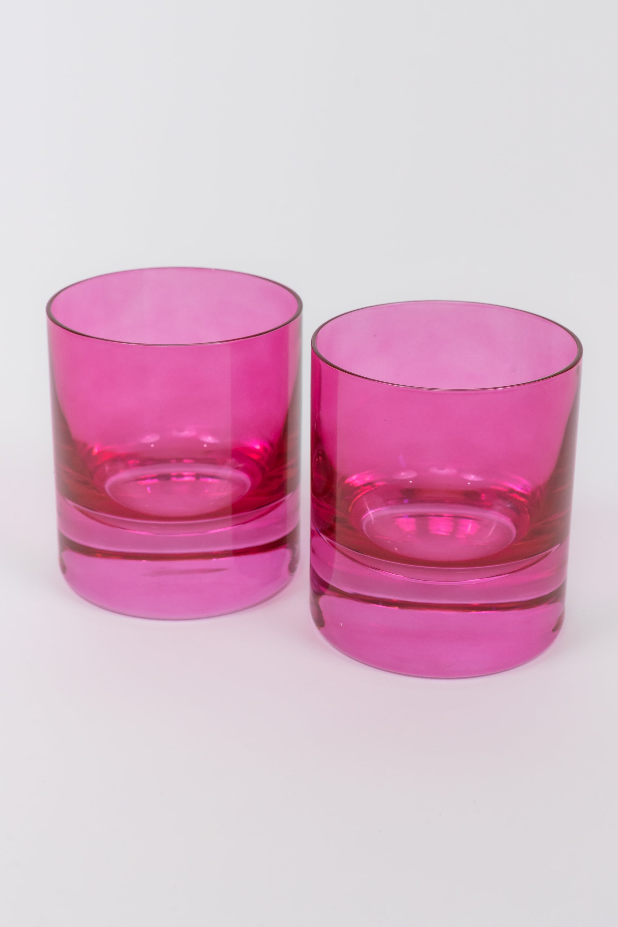 Estelle Colored Rocks Glass - Set of 2 {Fuchsia} – Estelle Colored Glass