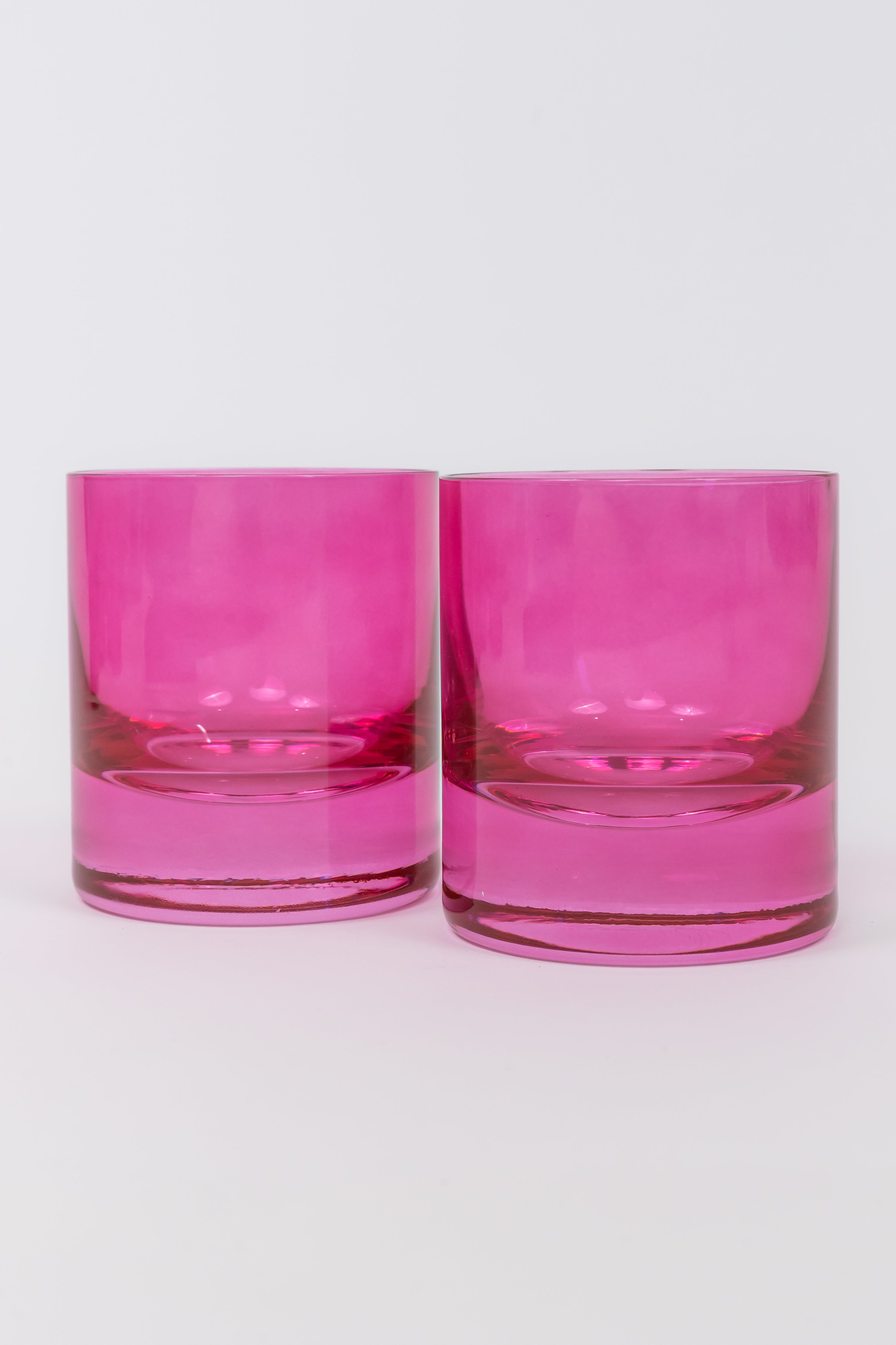 Estelle Colored Rocks Glass - Set of 2 {Fuchsia} – Estelle Colored Glass