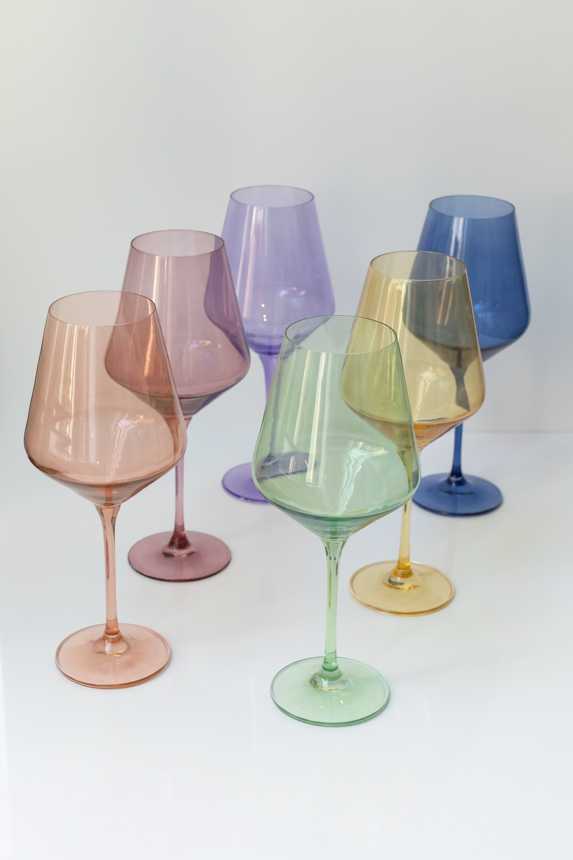 Estelle Colored Wine Stemware - Set of 6 {Pastel Mixed Set} – Estelle ...