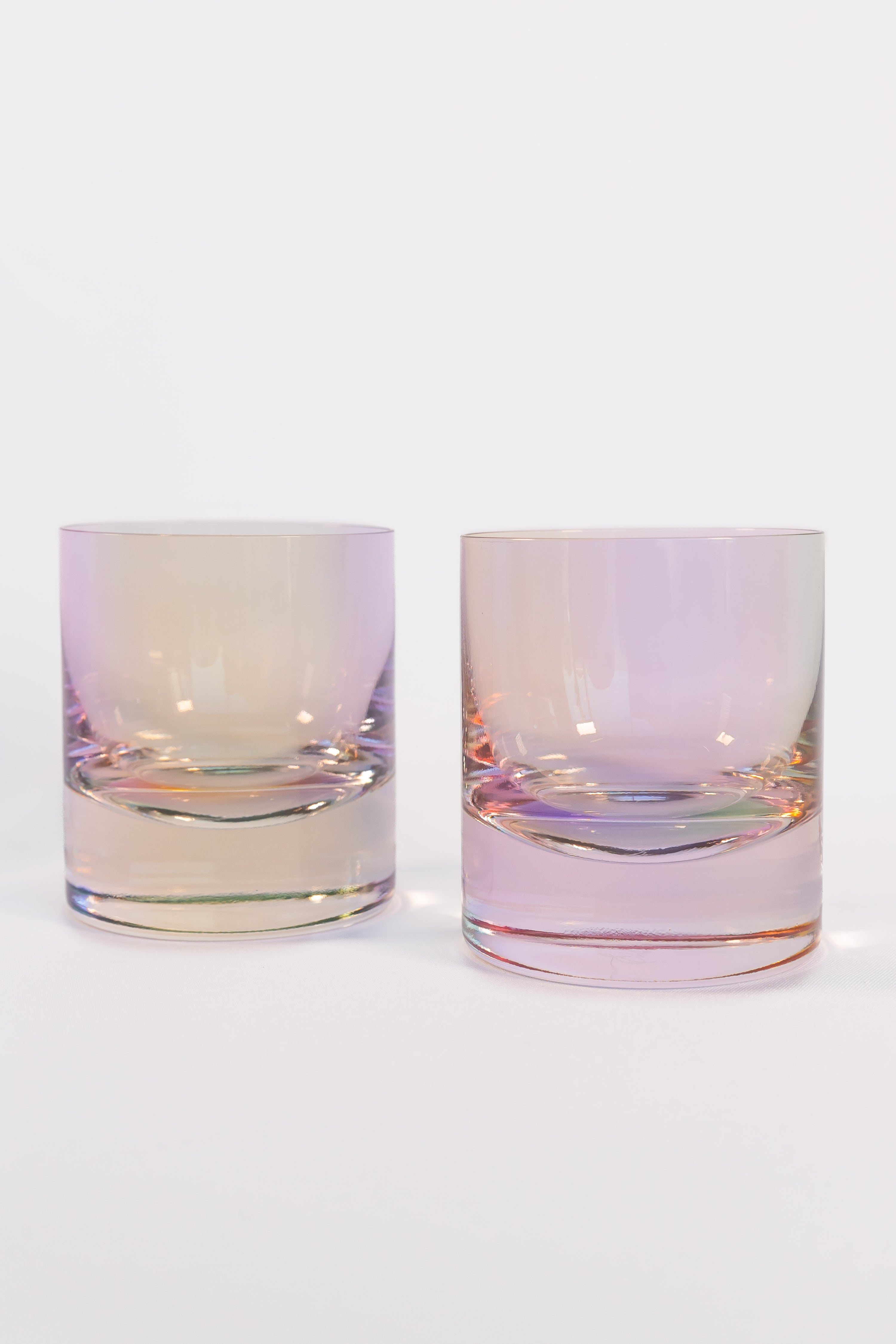 Estelle Colored Rocks Glass - Set of 2 {Iridescent} – Estelle Colored Glass
