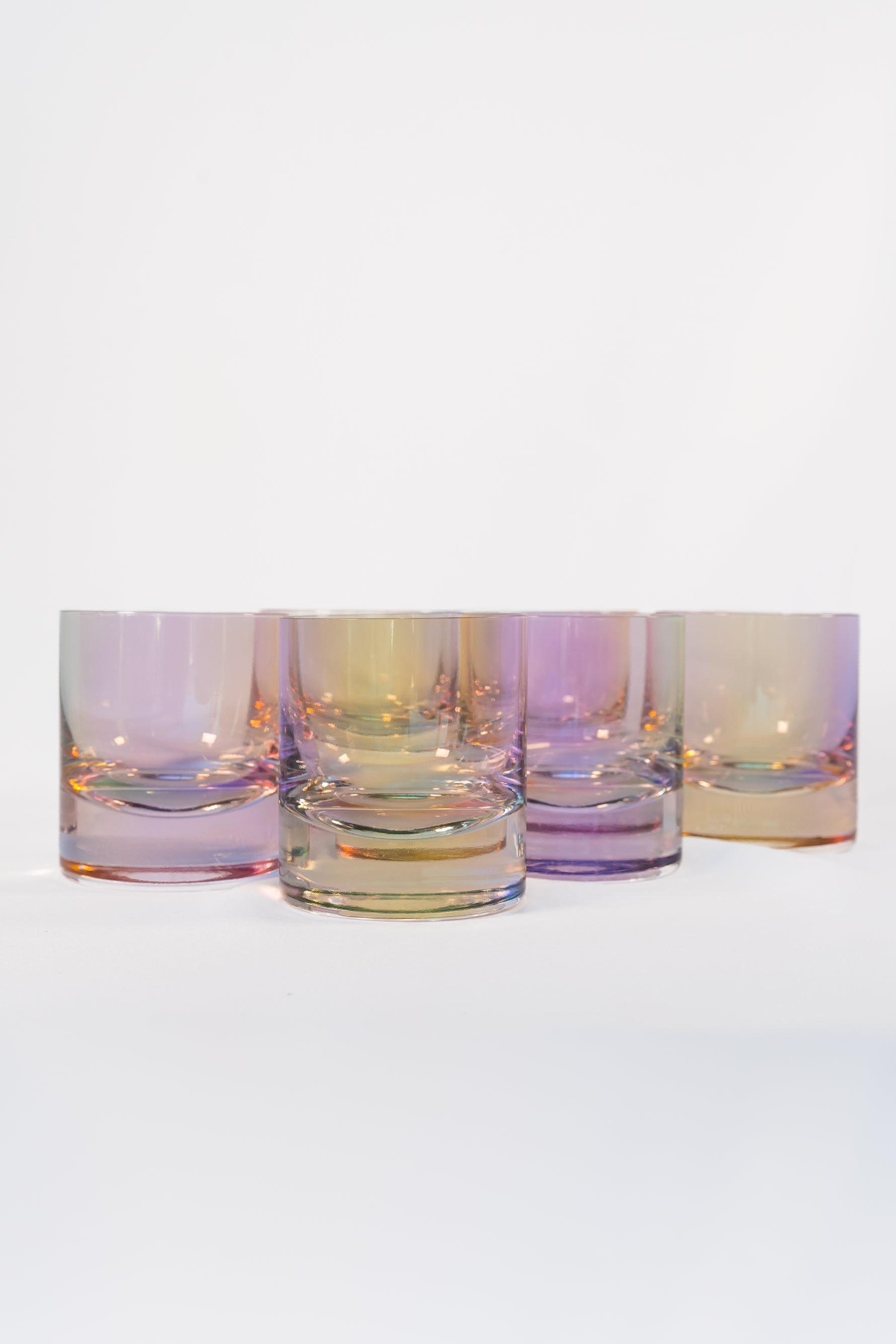 Estelle Colored Rocks Glass - Set of 6 {Iridescent} – Estelle Colored Glass