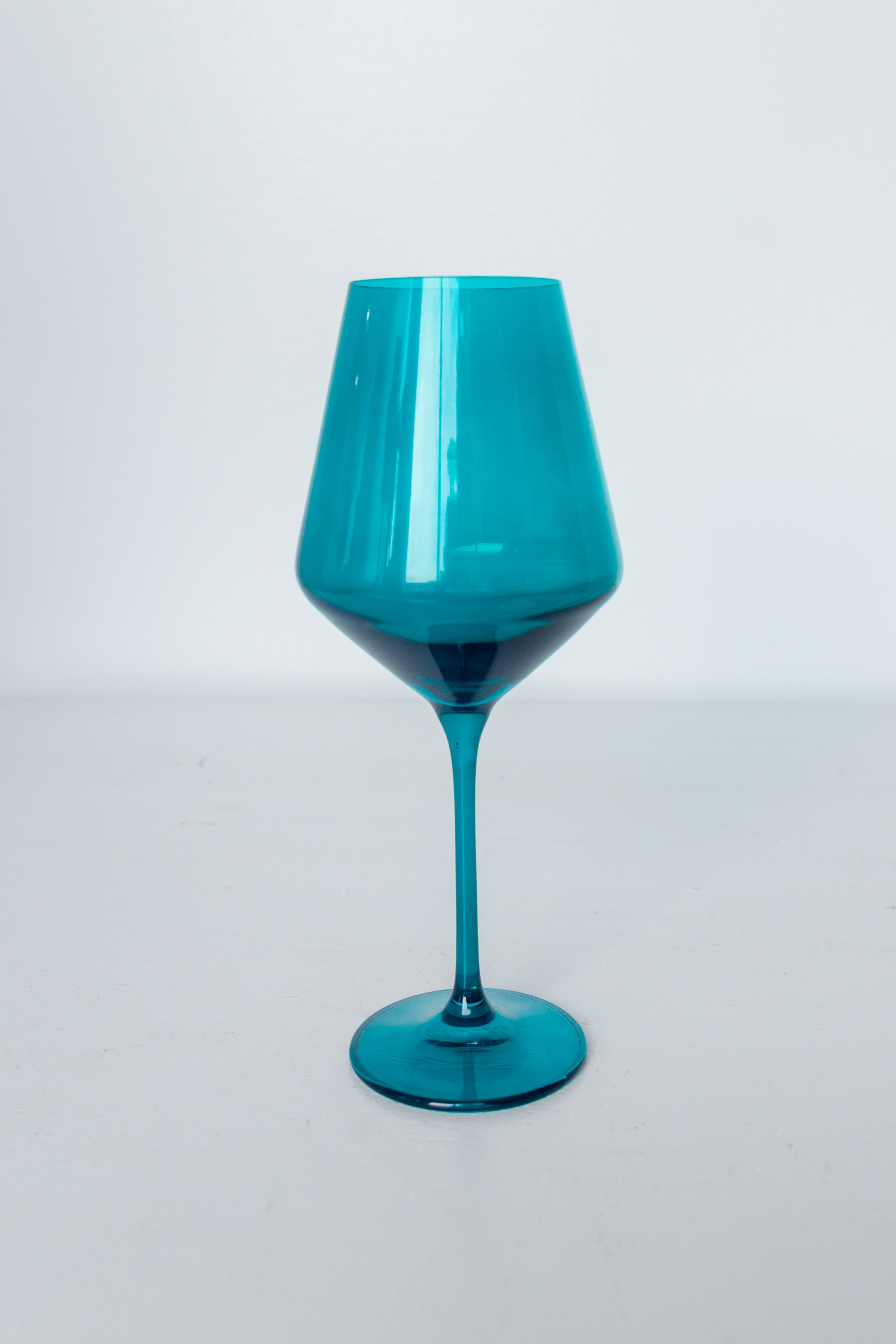 Estelle Colored Wine Stemware - Set of 2 {Teal} – Estelle Colored Glass