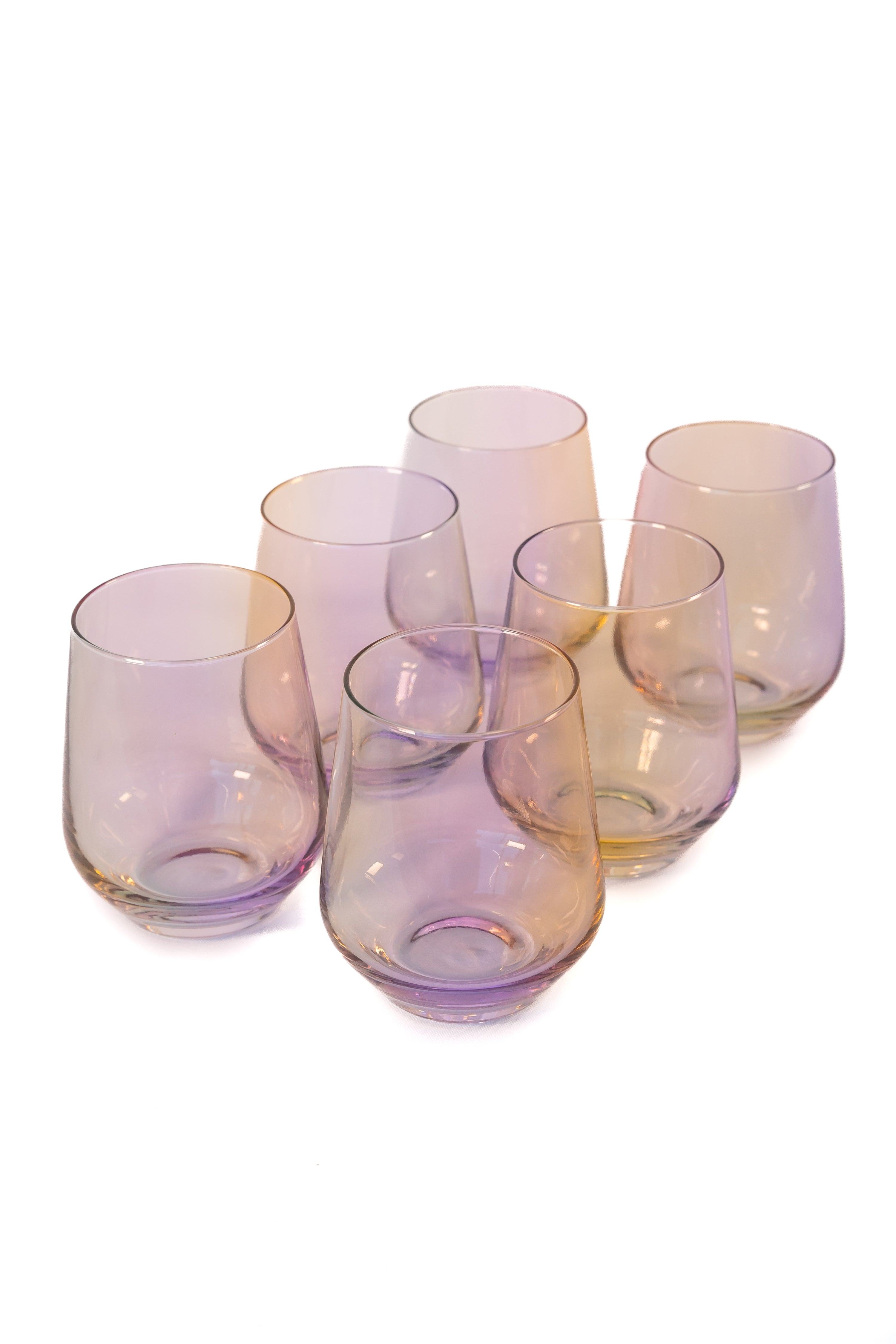 Estelle Colored Wine Stemless - Set of 6 {Iridescent} – Estelle Colored ...