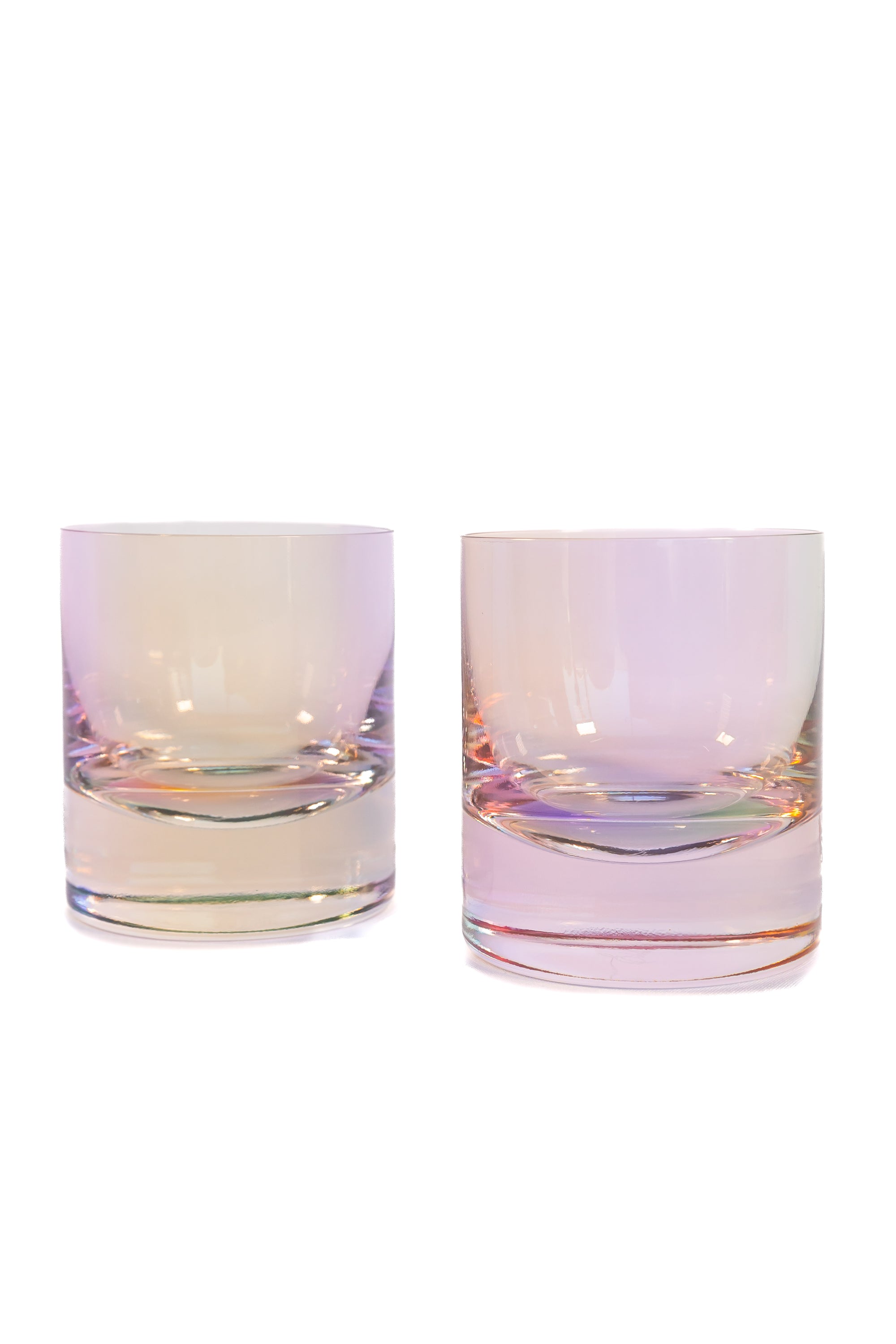 Estelle Colored Rocks Glass - Set of 2 {Iridescent} – Estelle Colored Glass