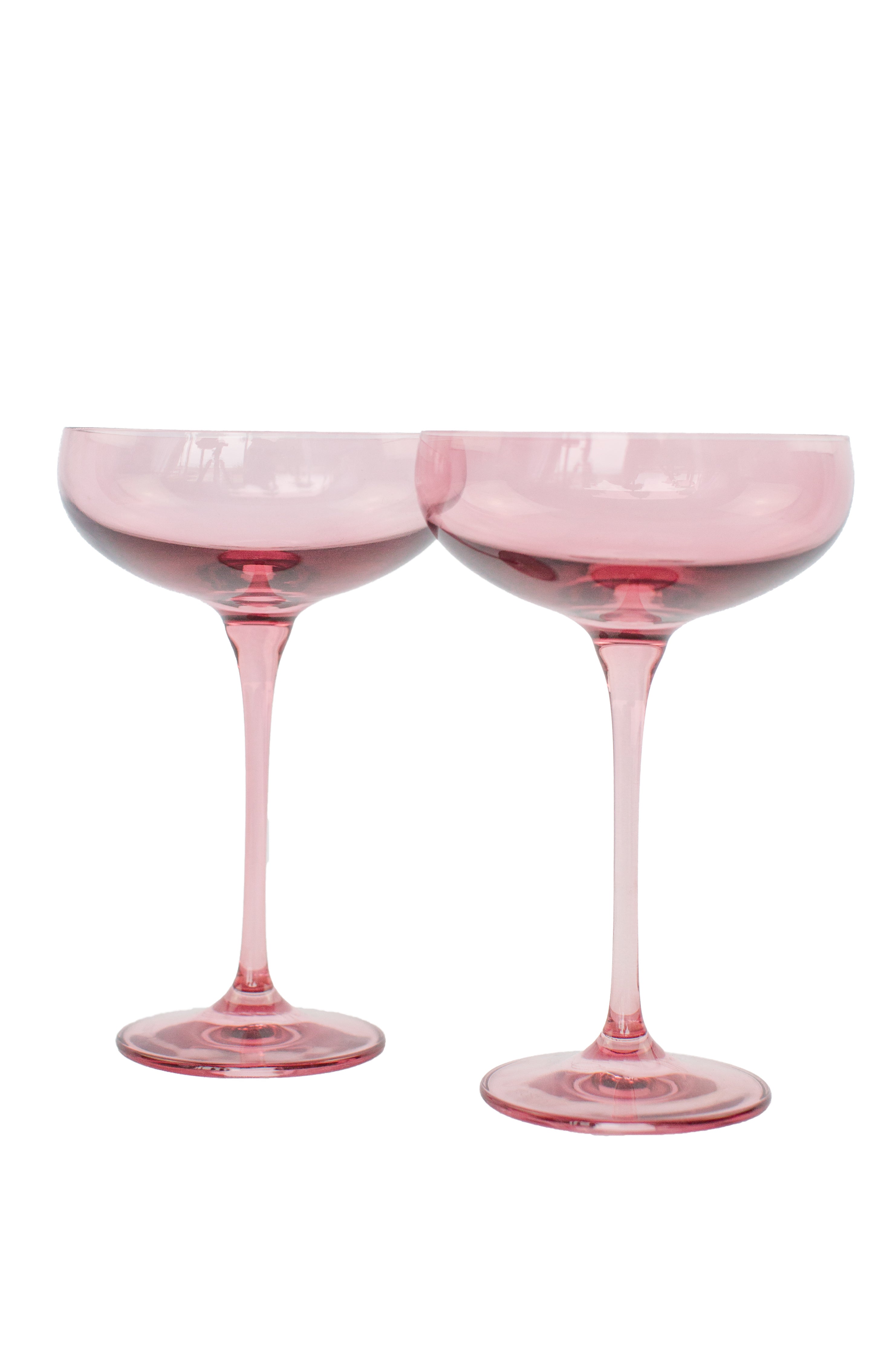 Estelle Colored Champagne Coupe Stemware - Set of 2 {Rose} – Estelle ...