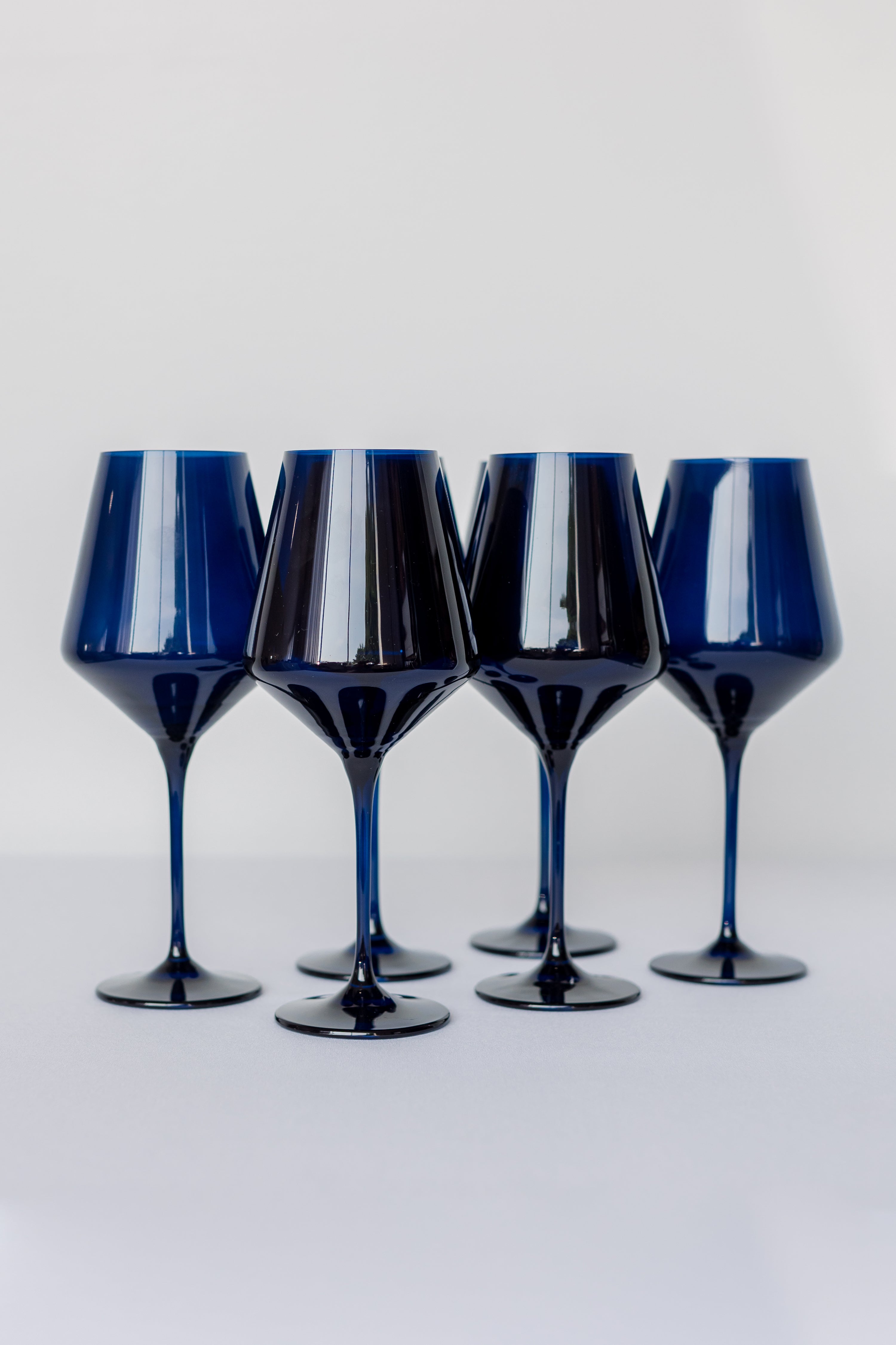 Estelle Colored Wine Stemware - Set of 6 {Midnight Blue} – Estelle ...