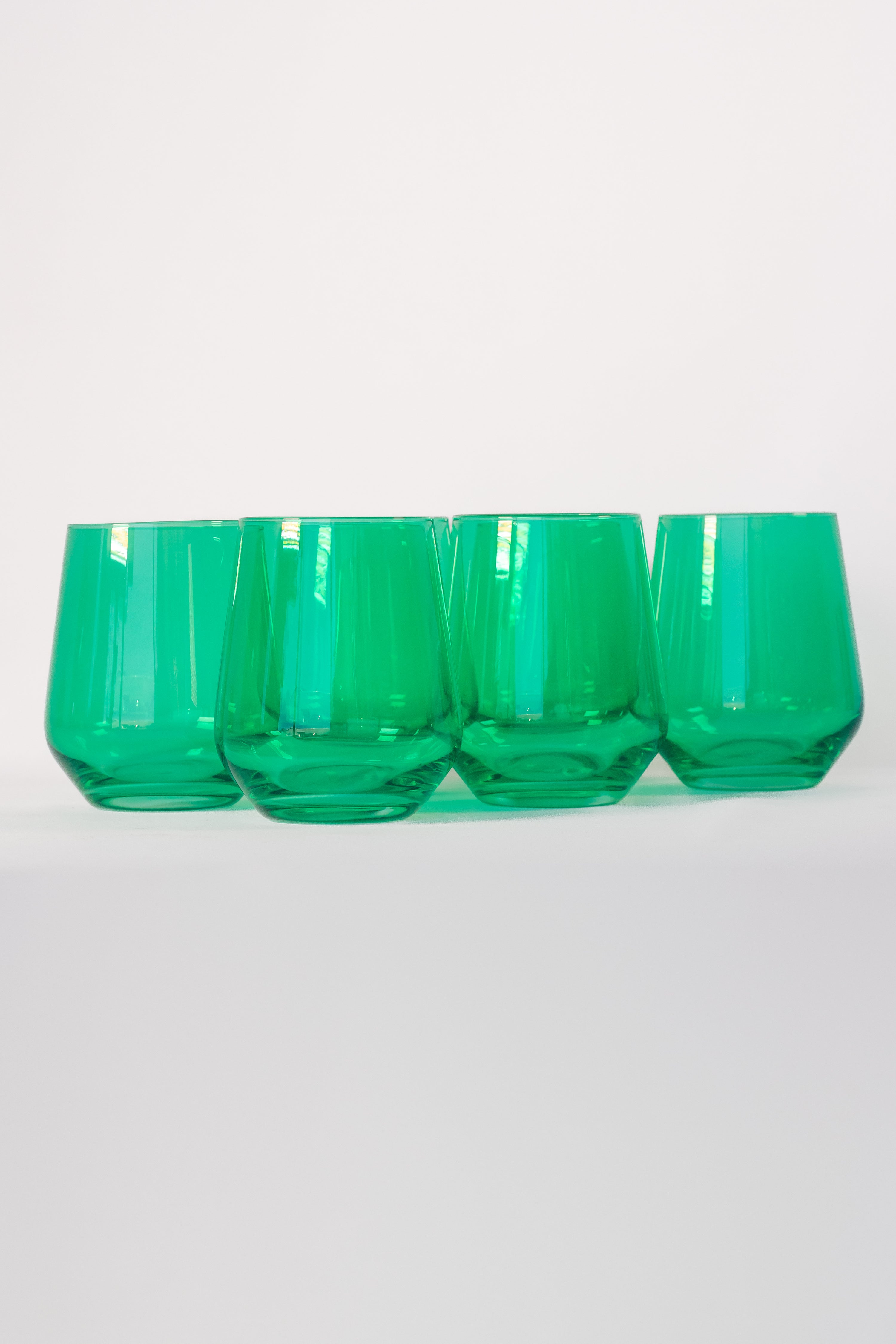 Estelle Colored Wine Stemless - Set of 6 {Kelly Green} – Estelle ...