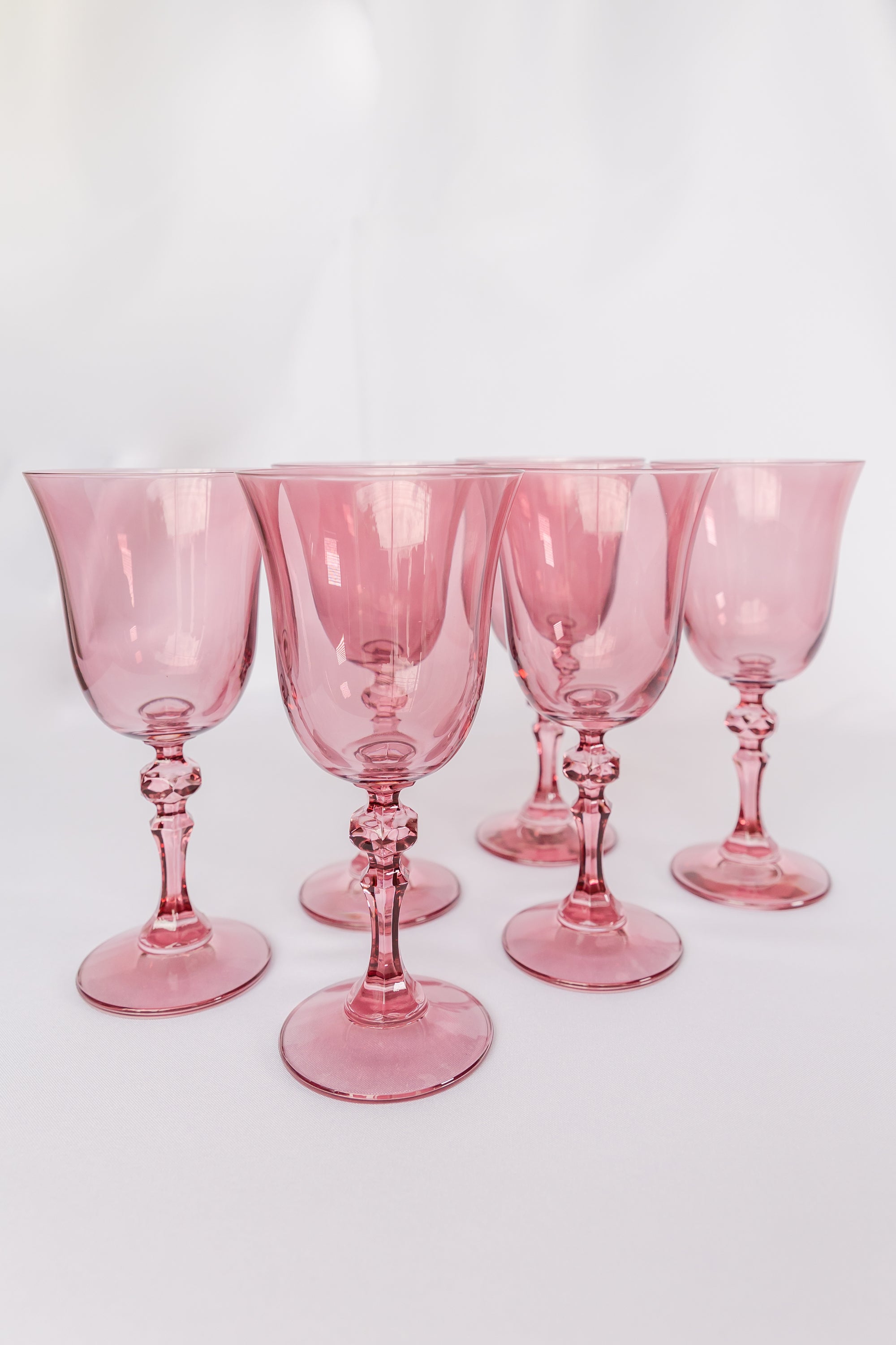 Estelle Colored Regal Goblet - Set of 6 {Rose} – Estelle Colored Glass