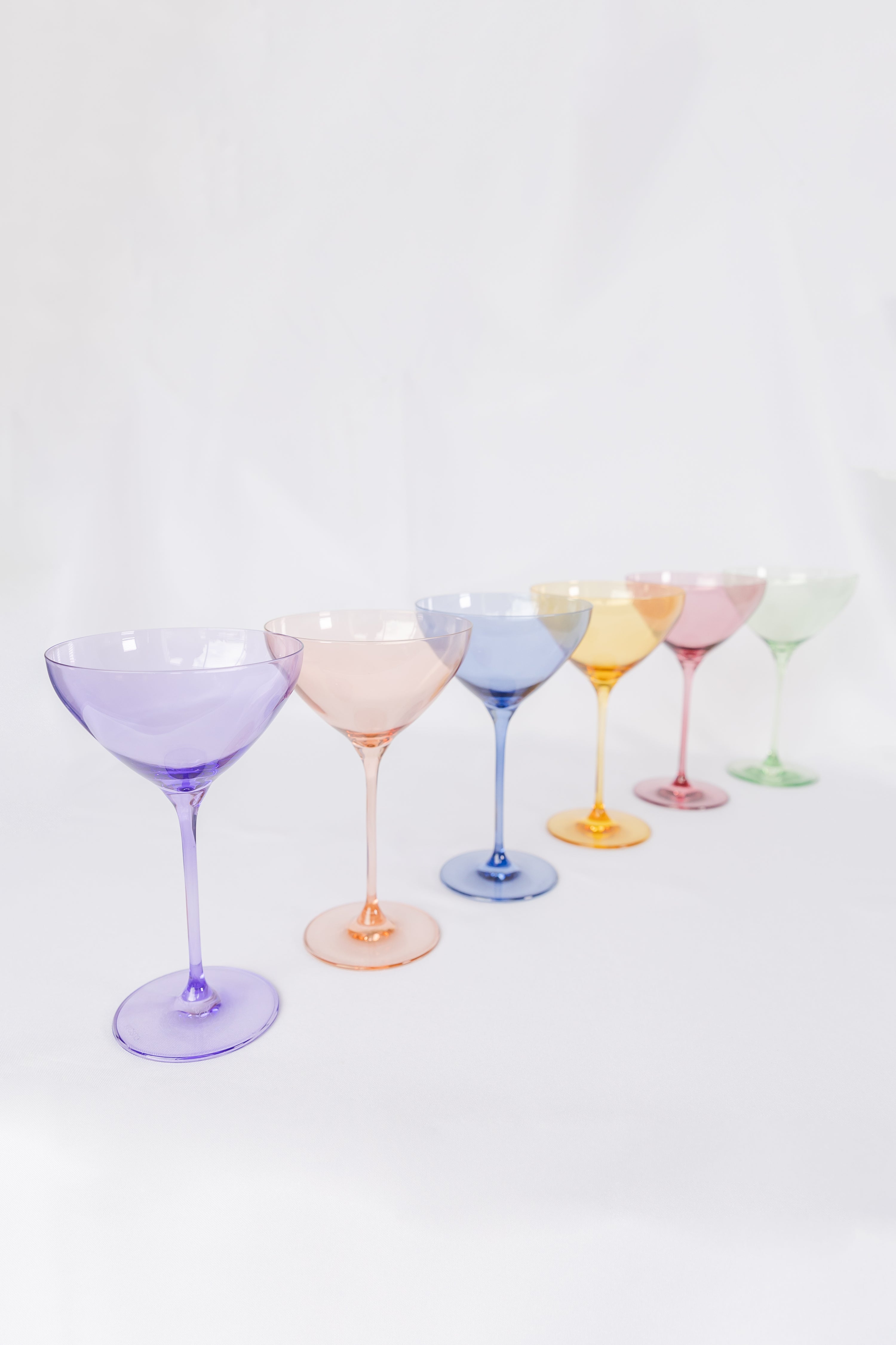 Estelle Colored Martini Glass - Set of 6 {Pastel Mixed Set} – Estelle ...