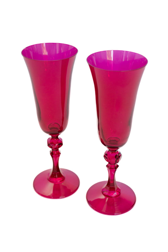 Jewel Tone Regal Flutes – Estelle Colored Glass