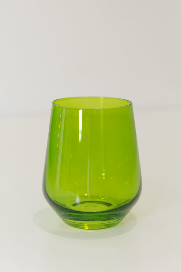 Estelle Colored Wine Stemless - Set of 6 {Forest Green} – Estelle ...