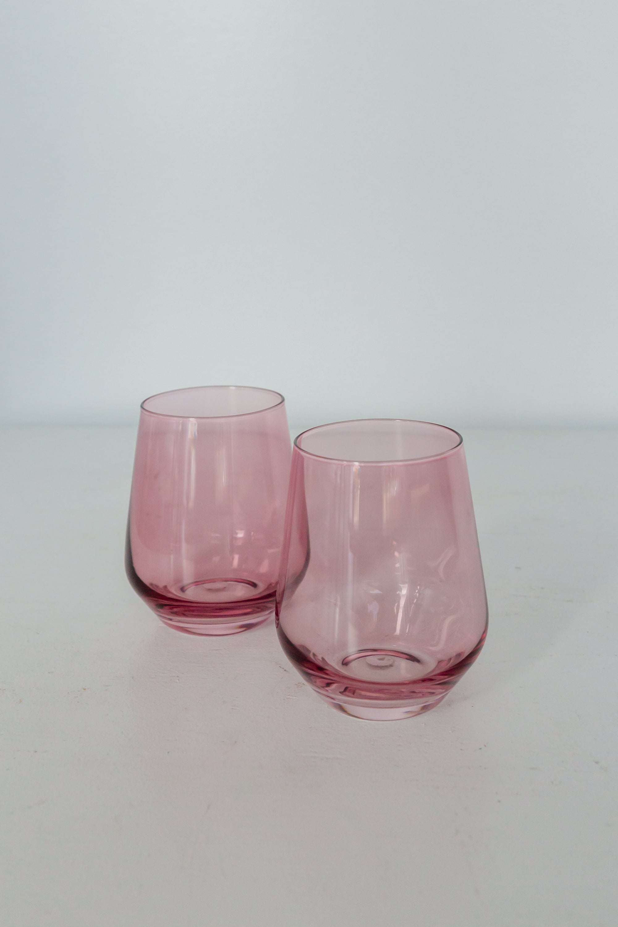 Estelle Colored Wine Stemless - Set of 6 {Rose} – Estelle Colored Glass