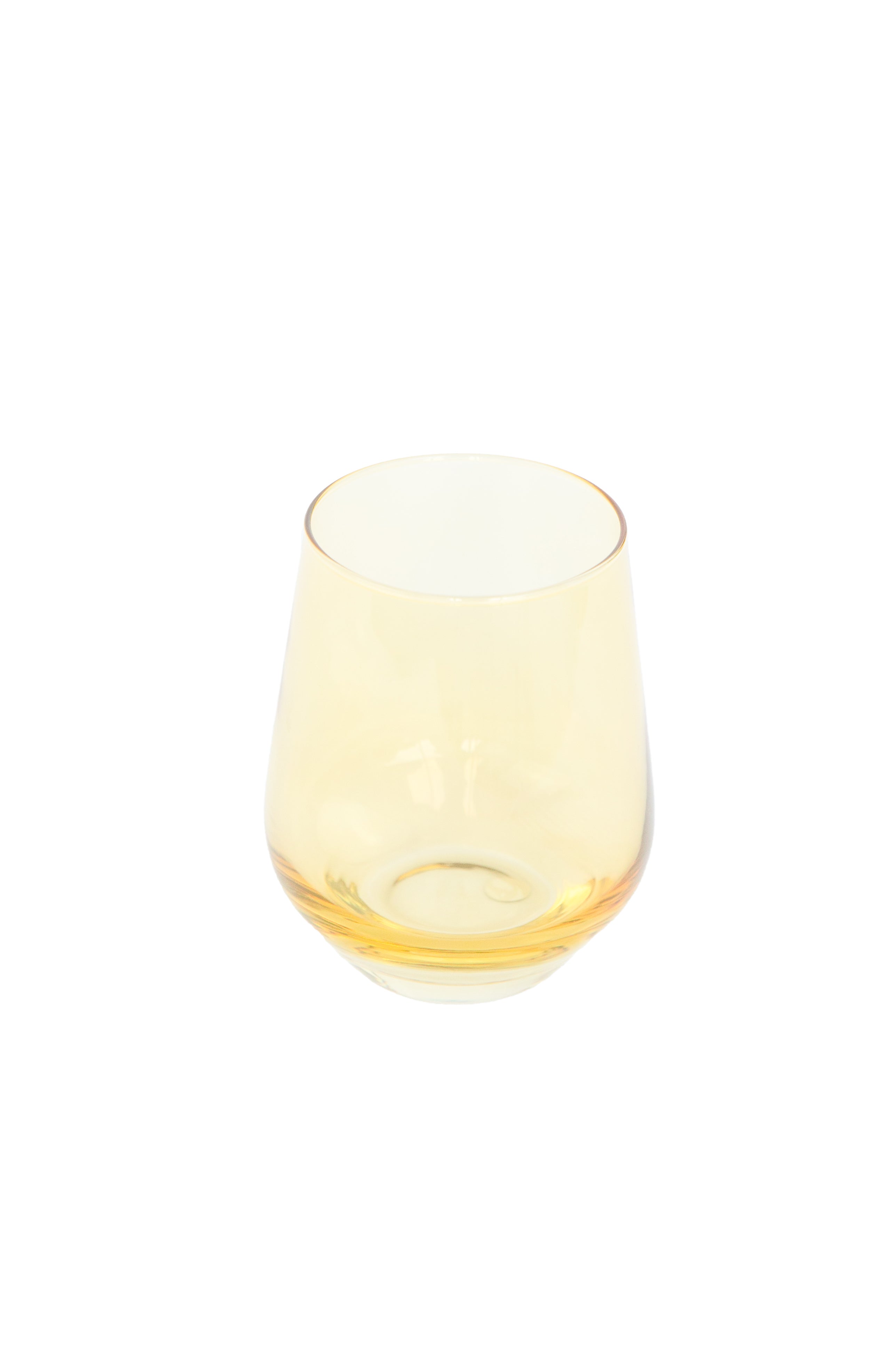 Estelle Colored Wine Stemless - Set of 2 {Yellow} – Estelle Colored Glass