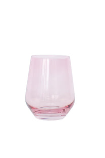 Estelle Colored Wine Stemless - Set of 6 {Rose} – Estelle Colored Glass