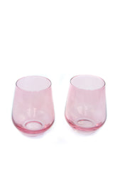 Estelle Colored Wine Stemless - Set of 6 {Rose} – Estelle Colored Glass