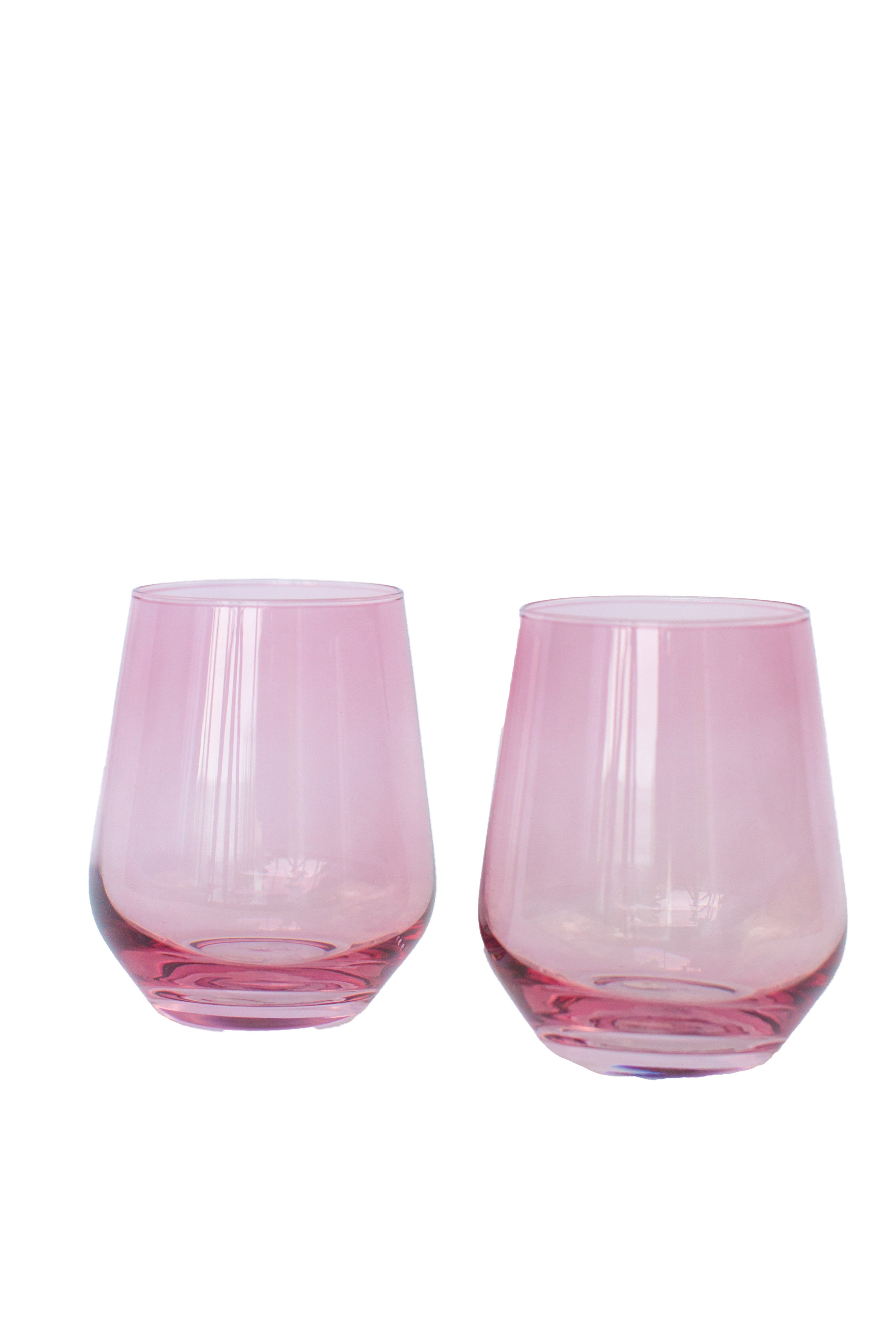Estelle Colored Wine Stemless - Set of 6 {Rose} – Estelle Colored Glass
