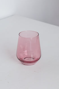 Estelle Colored Wine Stemless - Set of 6 {Rose} – Estelle Colored Glass