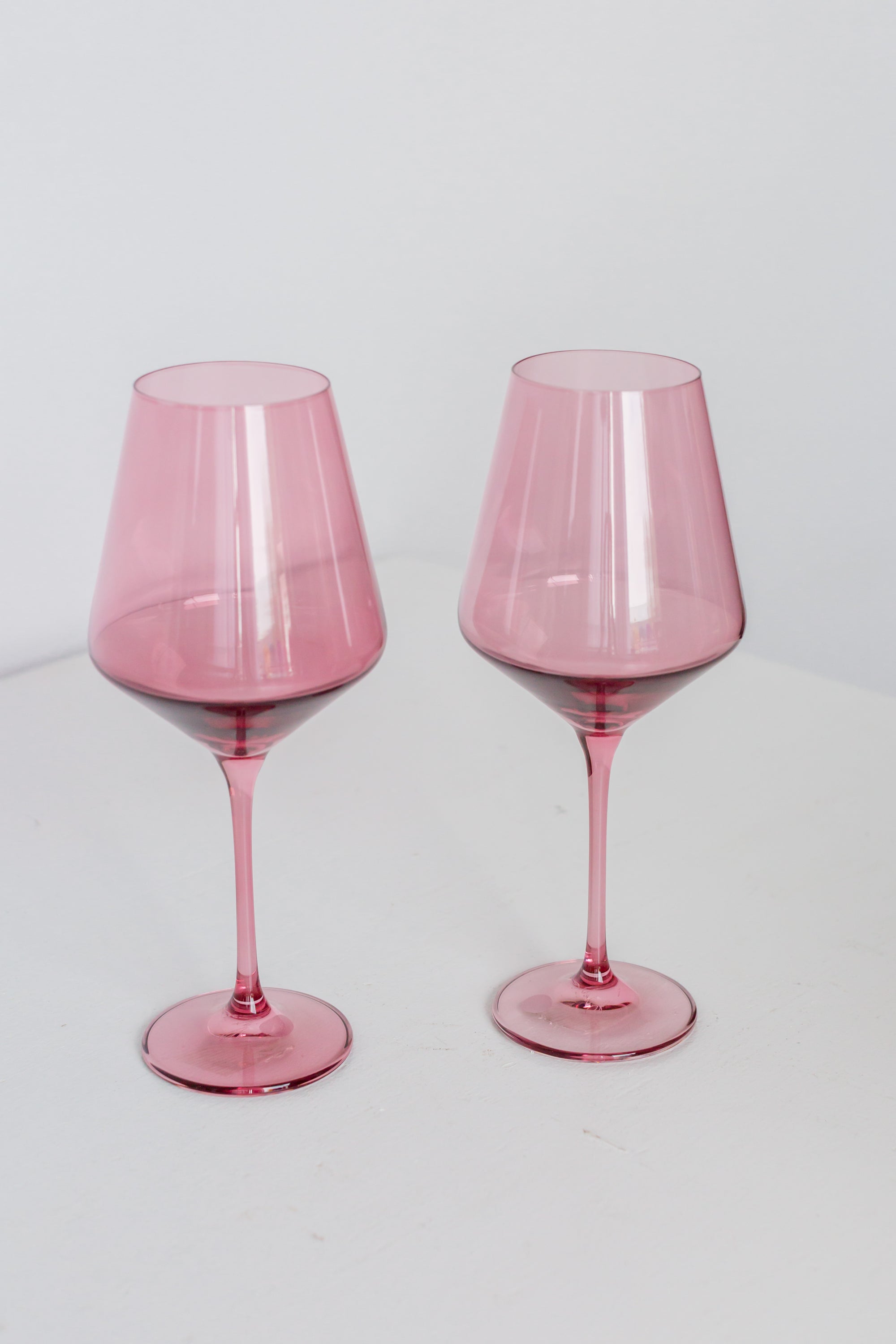 Estelle Colored Wine Stemware - Set of 6 {Rose} – Estelle Colored Glass