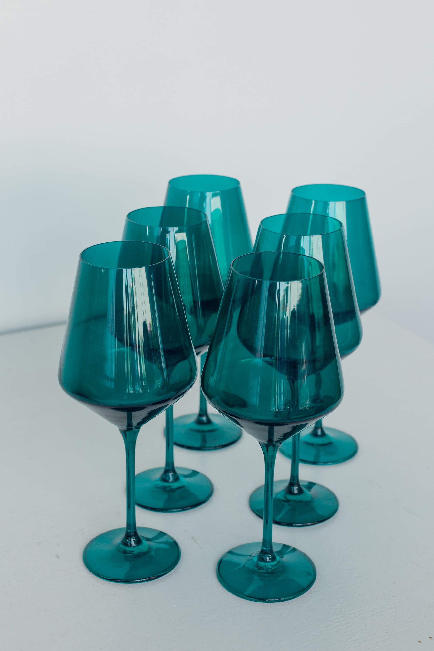 Estelle Colored Wine Stemware - Set of 6 {Emerald Green} – Estelle ...