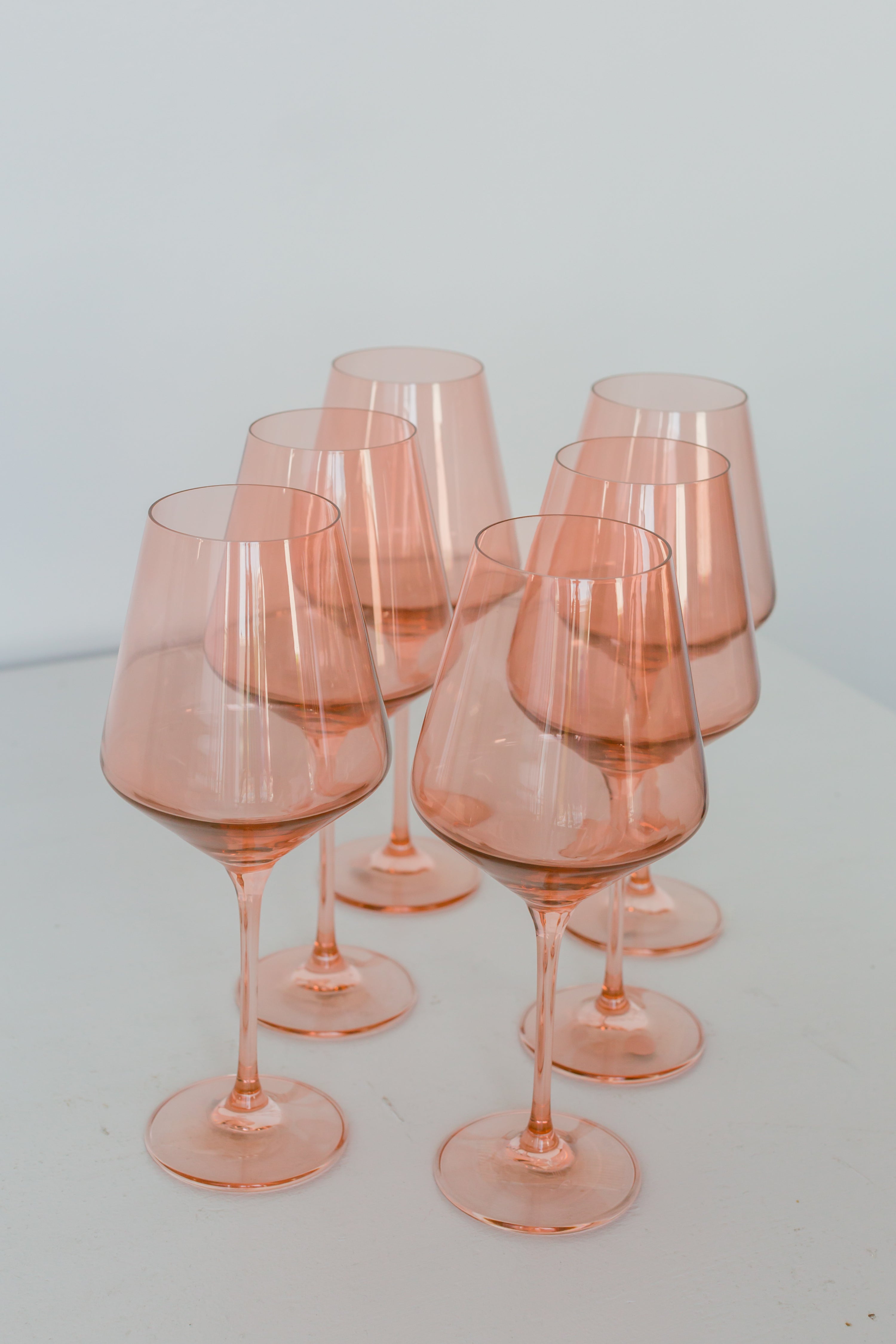 Estelle Colored Wine Stemware - Set of 6 {Blush Pink} – Estelle Colored ...