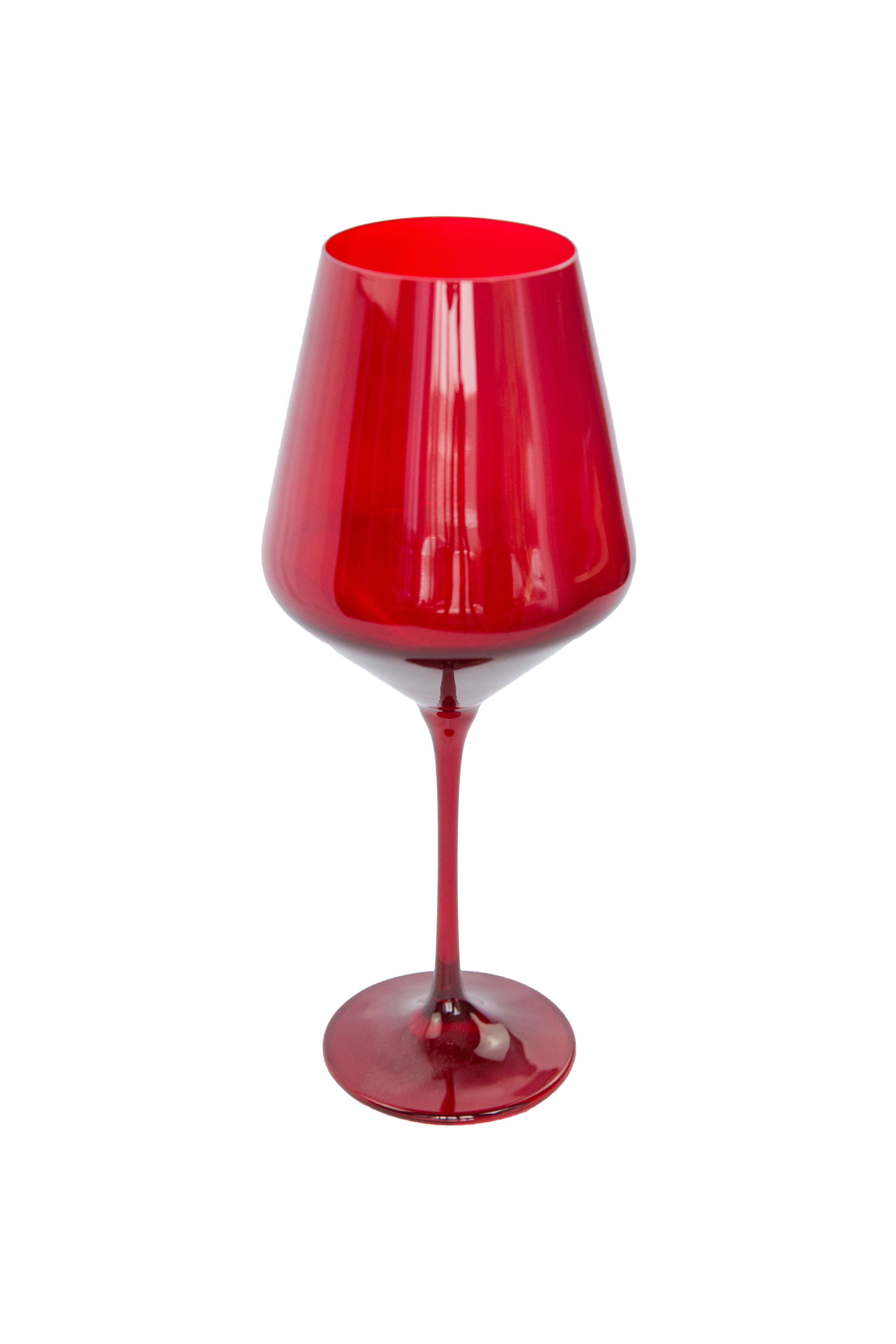 Estelle Colored Wine Stemware - Set of 2 {Red} – Estelle Colored Glass