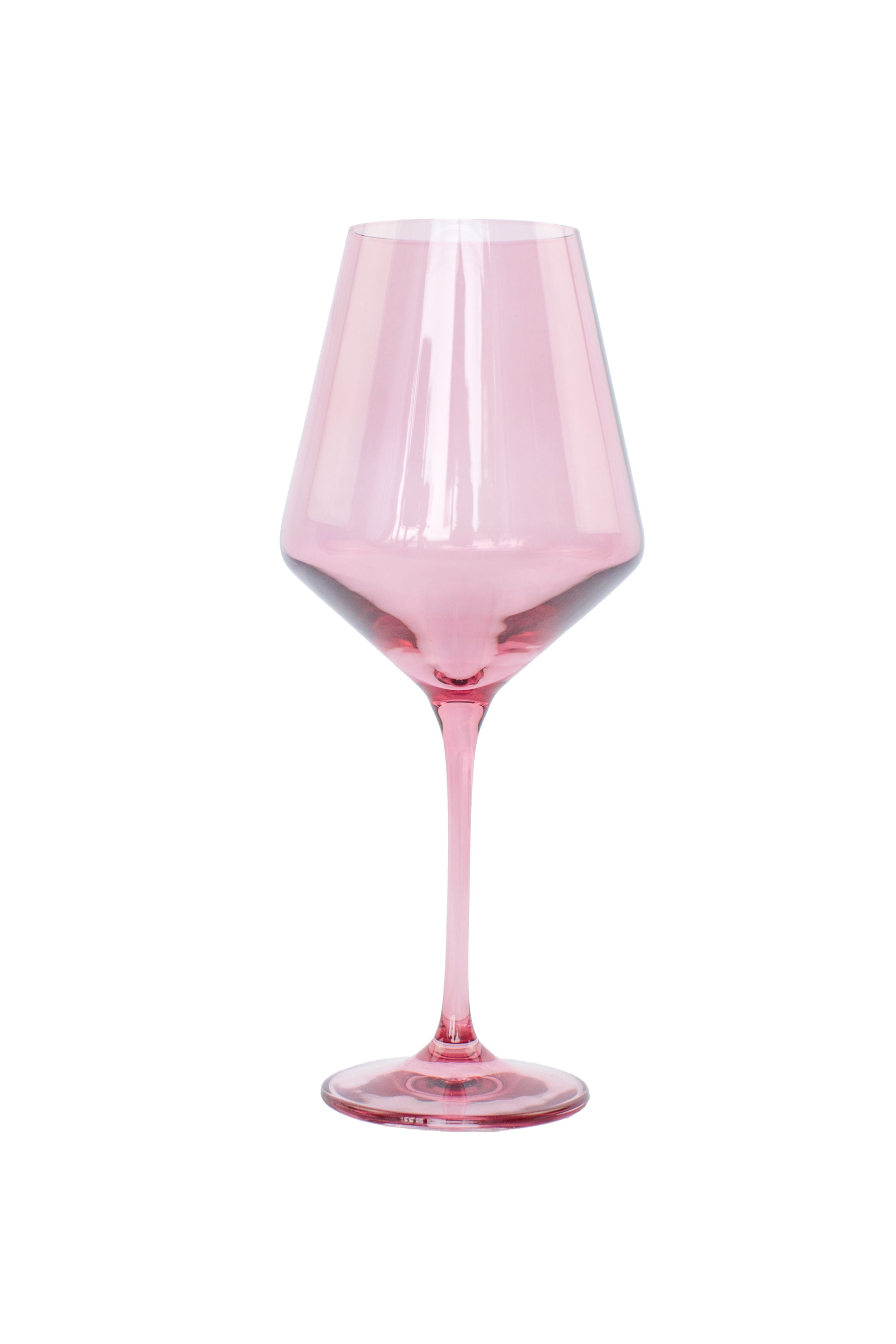Estelle Colored Wine Stemware - Set of 2 {Rose} – Estelle Colored Glass