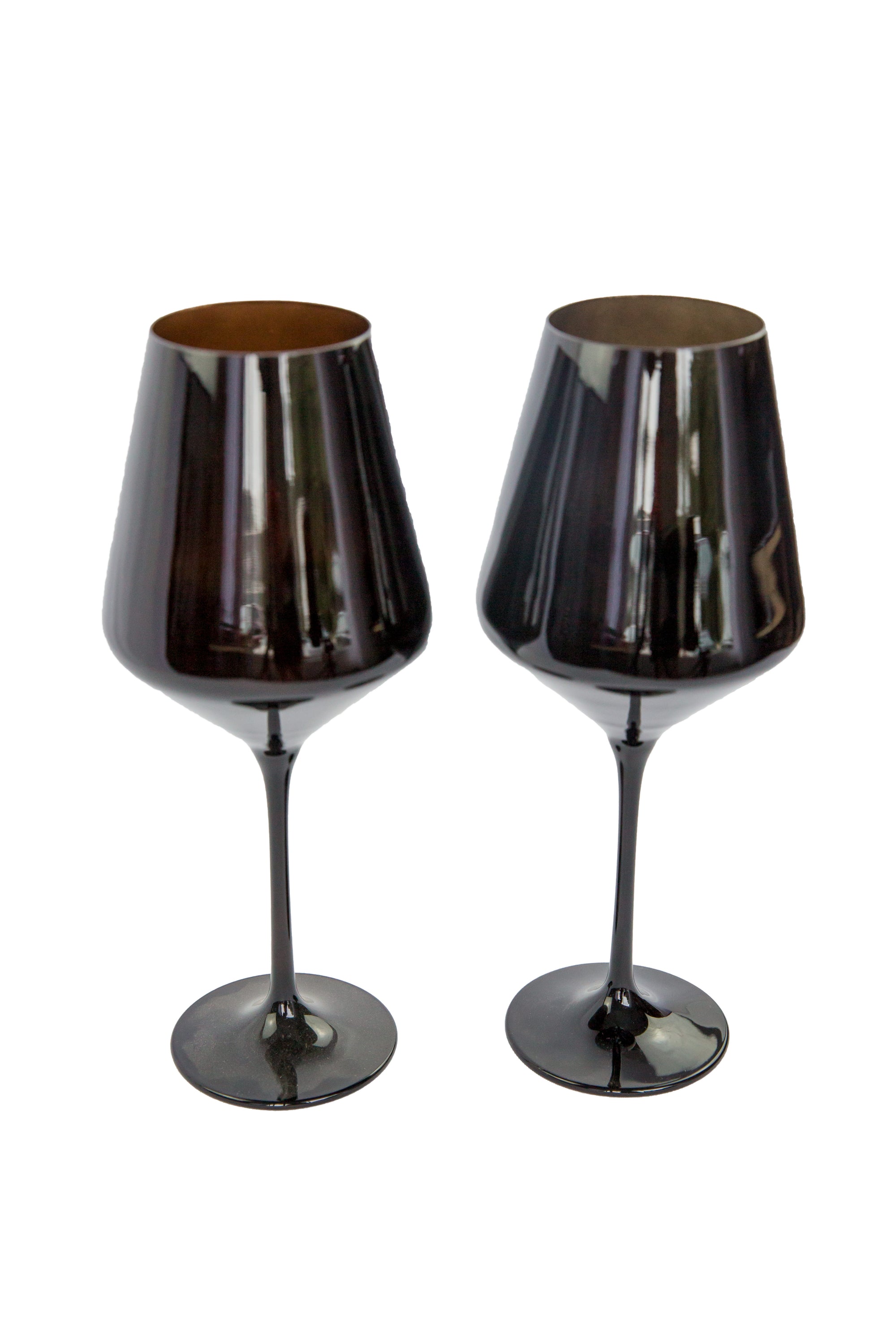 Estelle Colored Wine Stemware - Set of 2 {Black} – Estelle Colored Glass