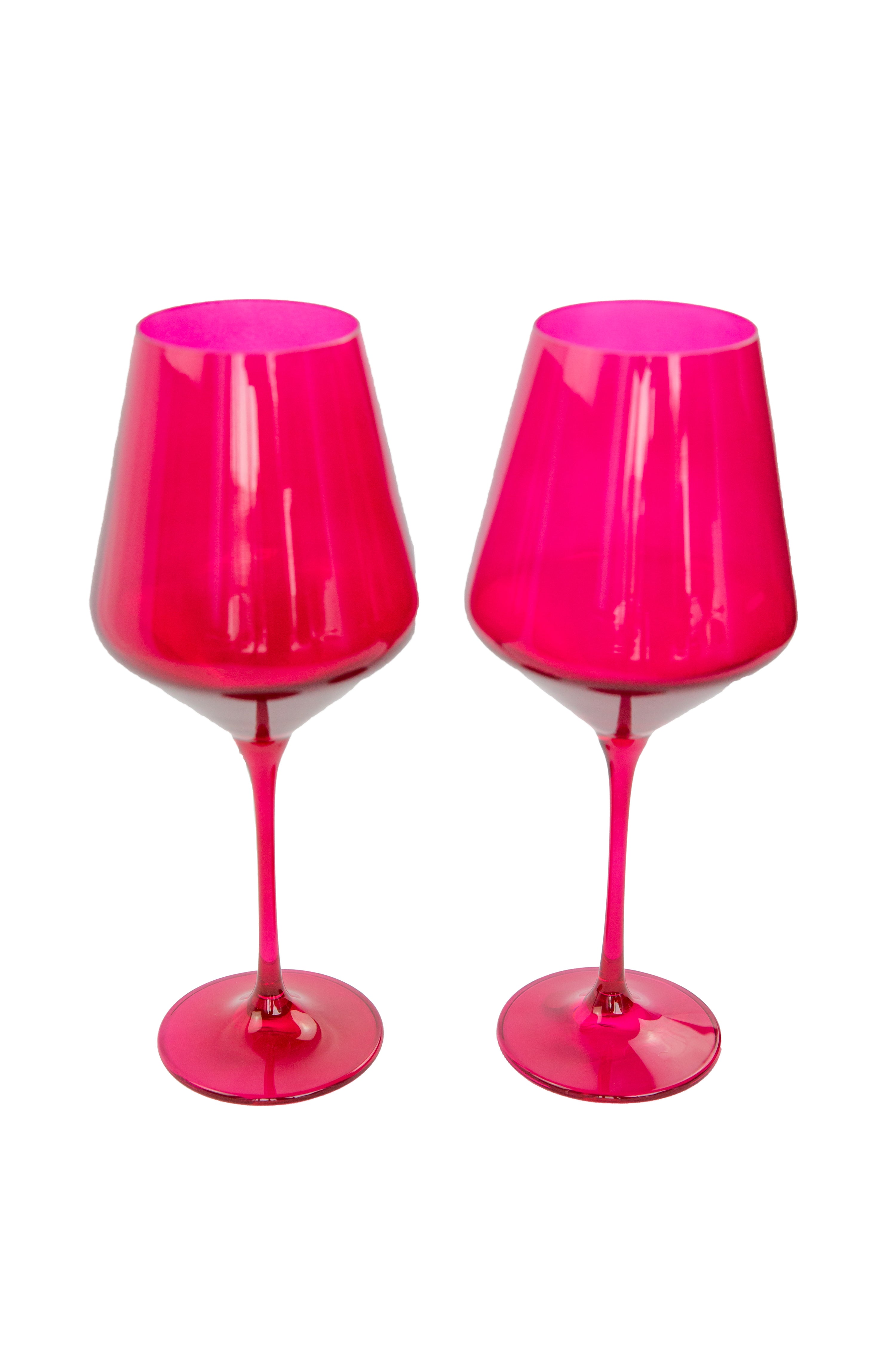 Estelle Colored Wine Stemware - Set of 2 {Viva Magenta (Our Fuchsia ...