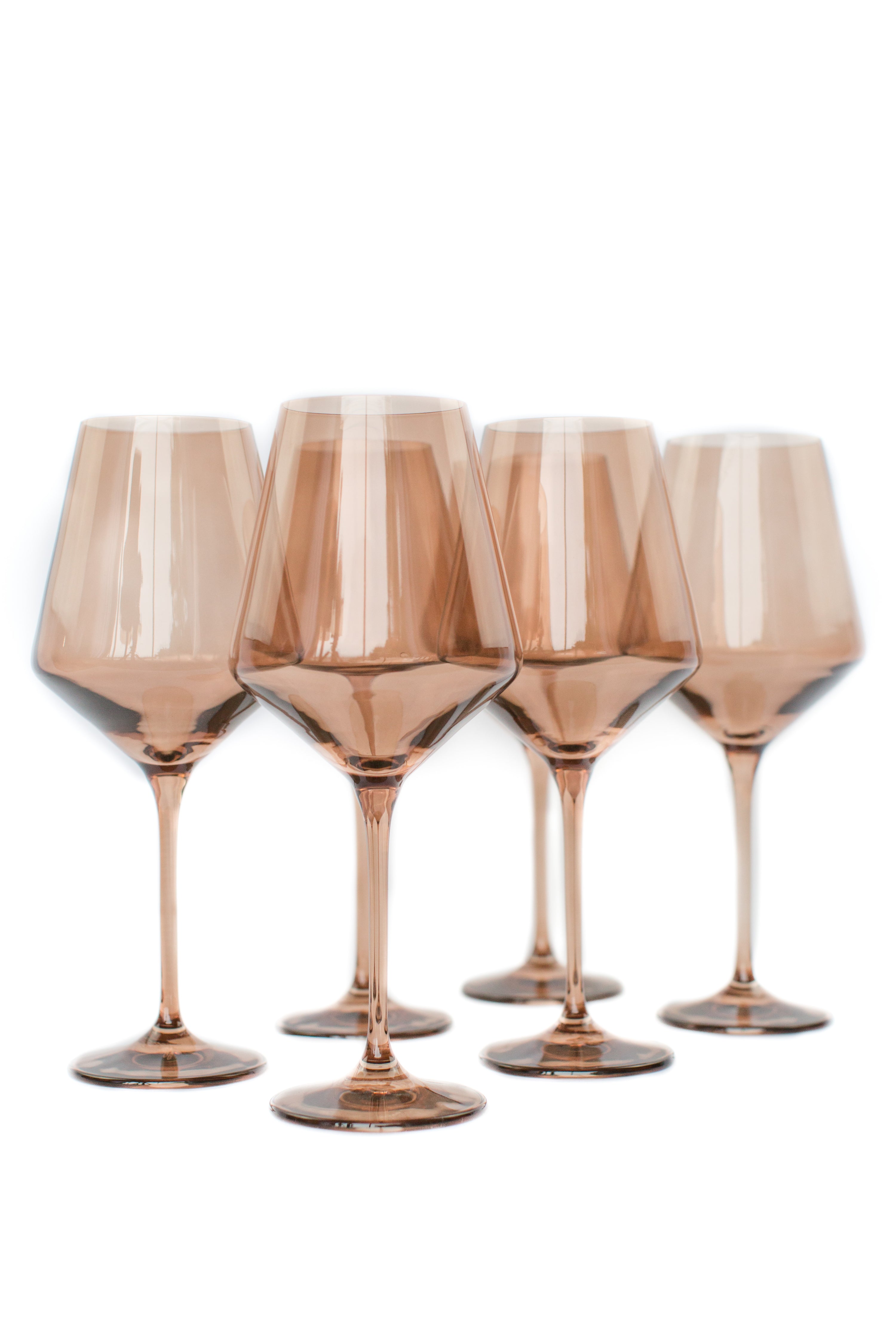 Estelle Colored Wine Stemware - Set of 6 {Mocha Mousse (Our Amber Smok ...