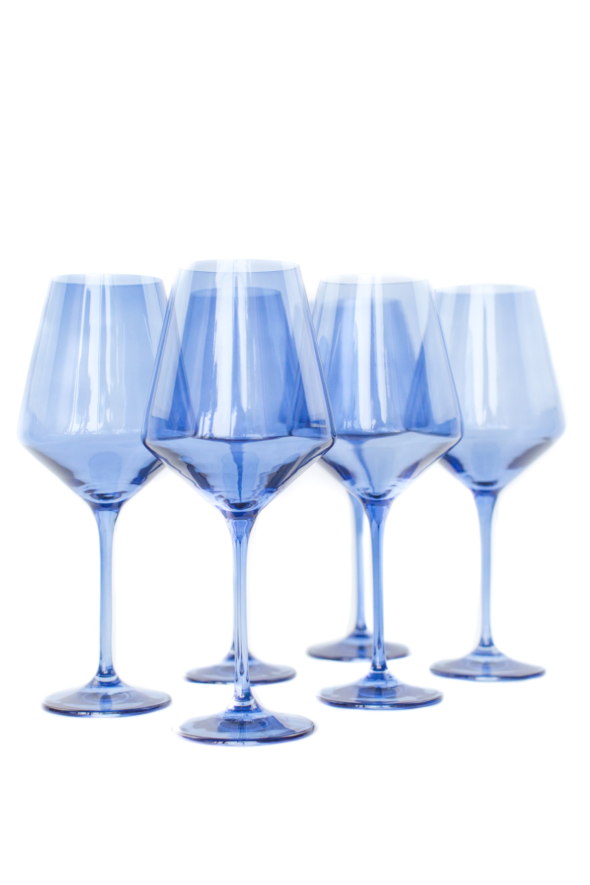 Estelle Colored Wine Stemware - Set of 6 {Cobalt Blue} – Estelle ...