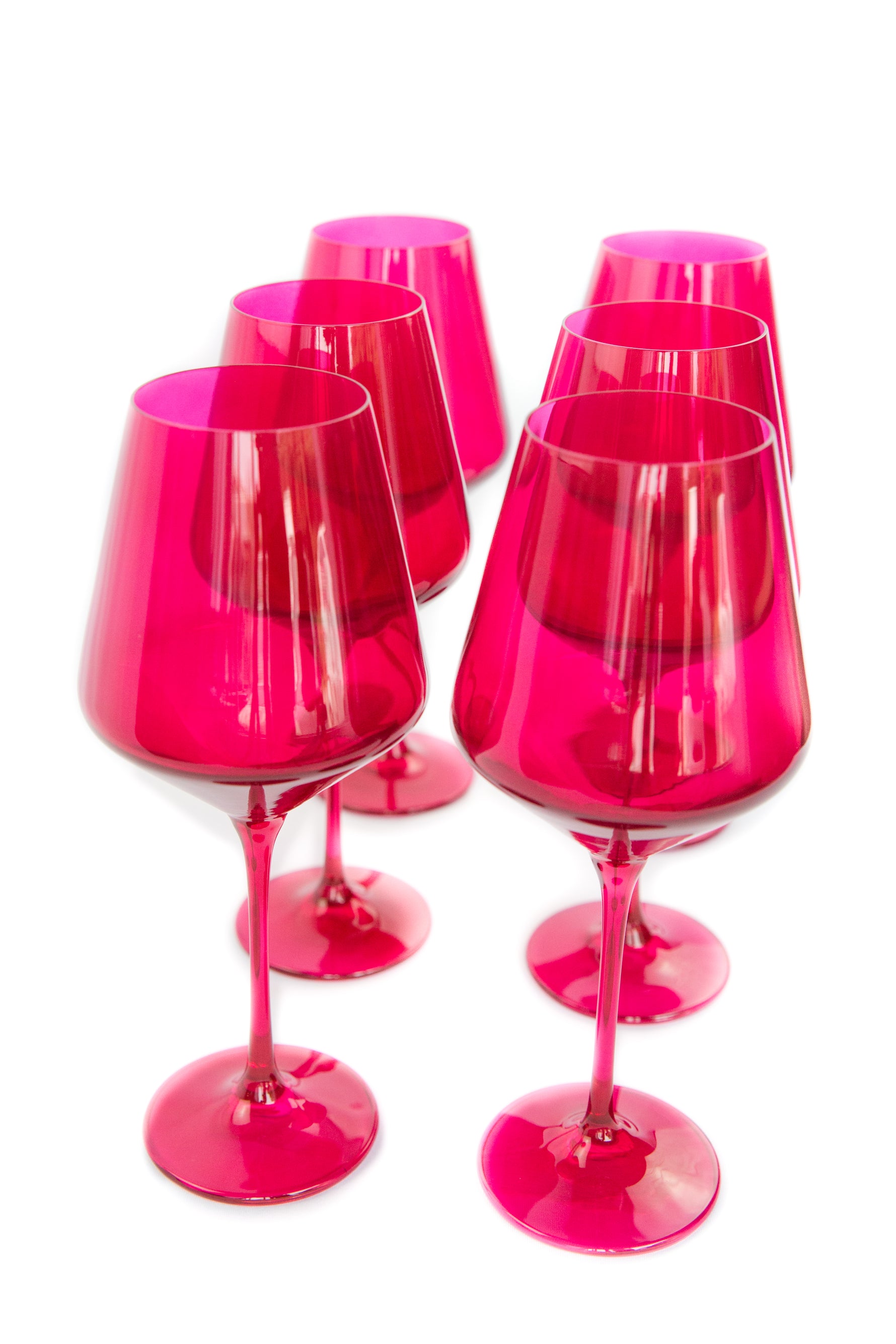 Estelle Colored Wine Stemware - Set of 6 {Viva Magenta (Our Fuchsia ...