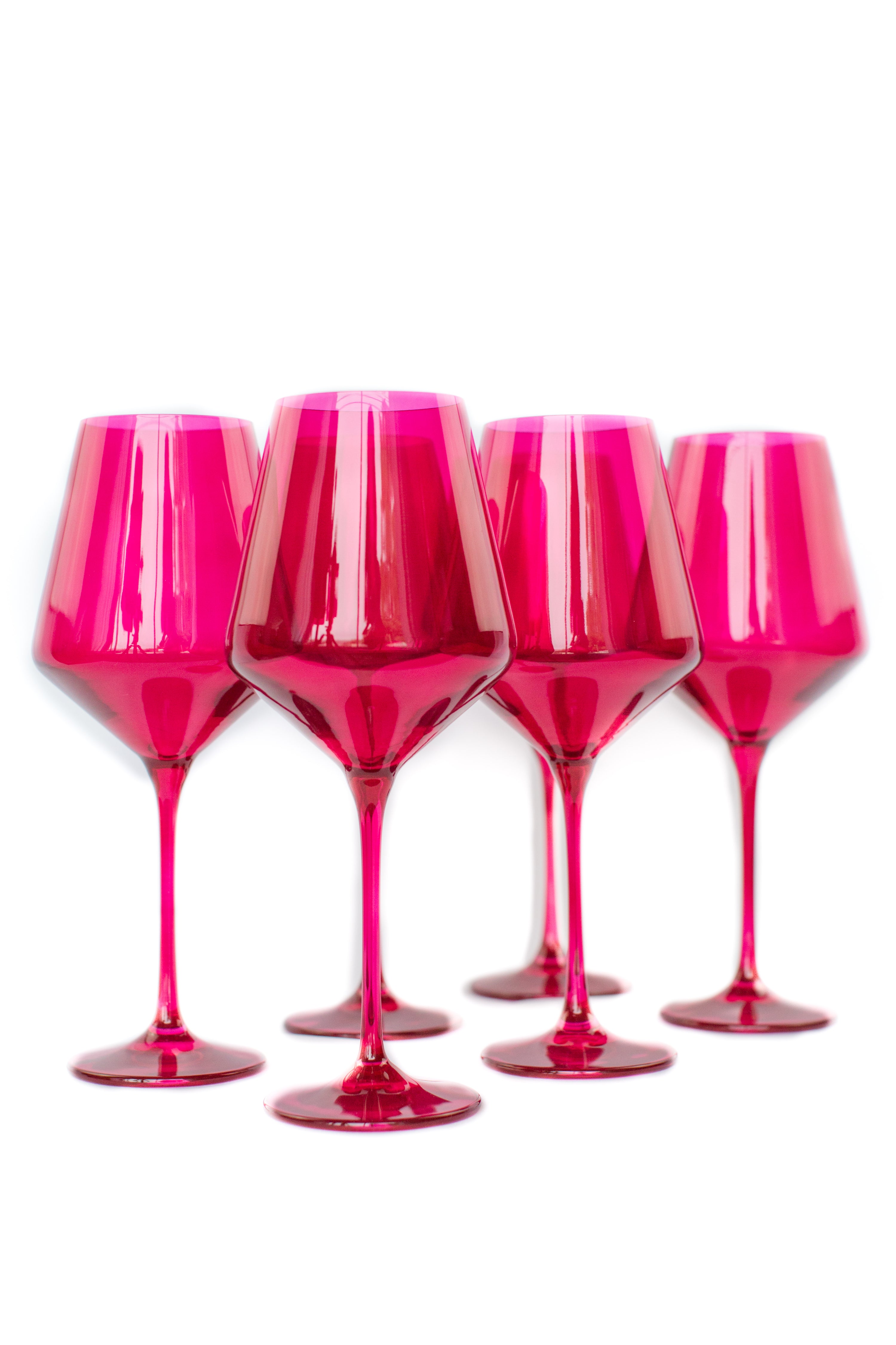 Estelle Colored Wine Stemware - Set of 6 {Viva Magenta (Our Fuchsia ...