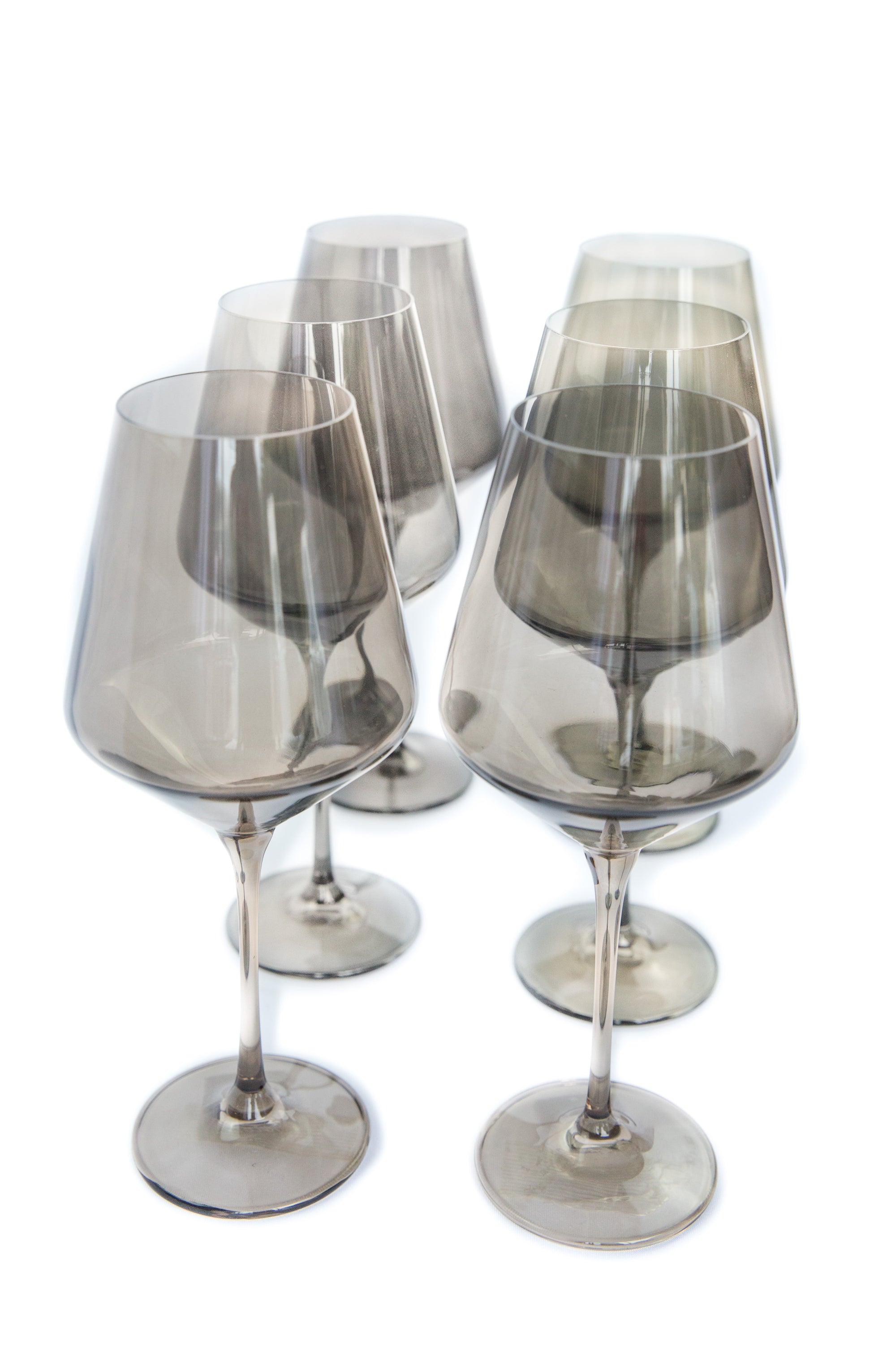 Estelle Colored Wine Stemware - Set of 6 {Gray Smoke} – Estelle Colored ...