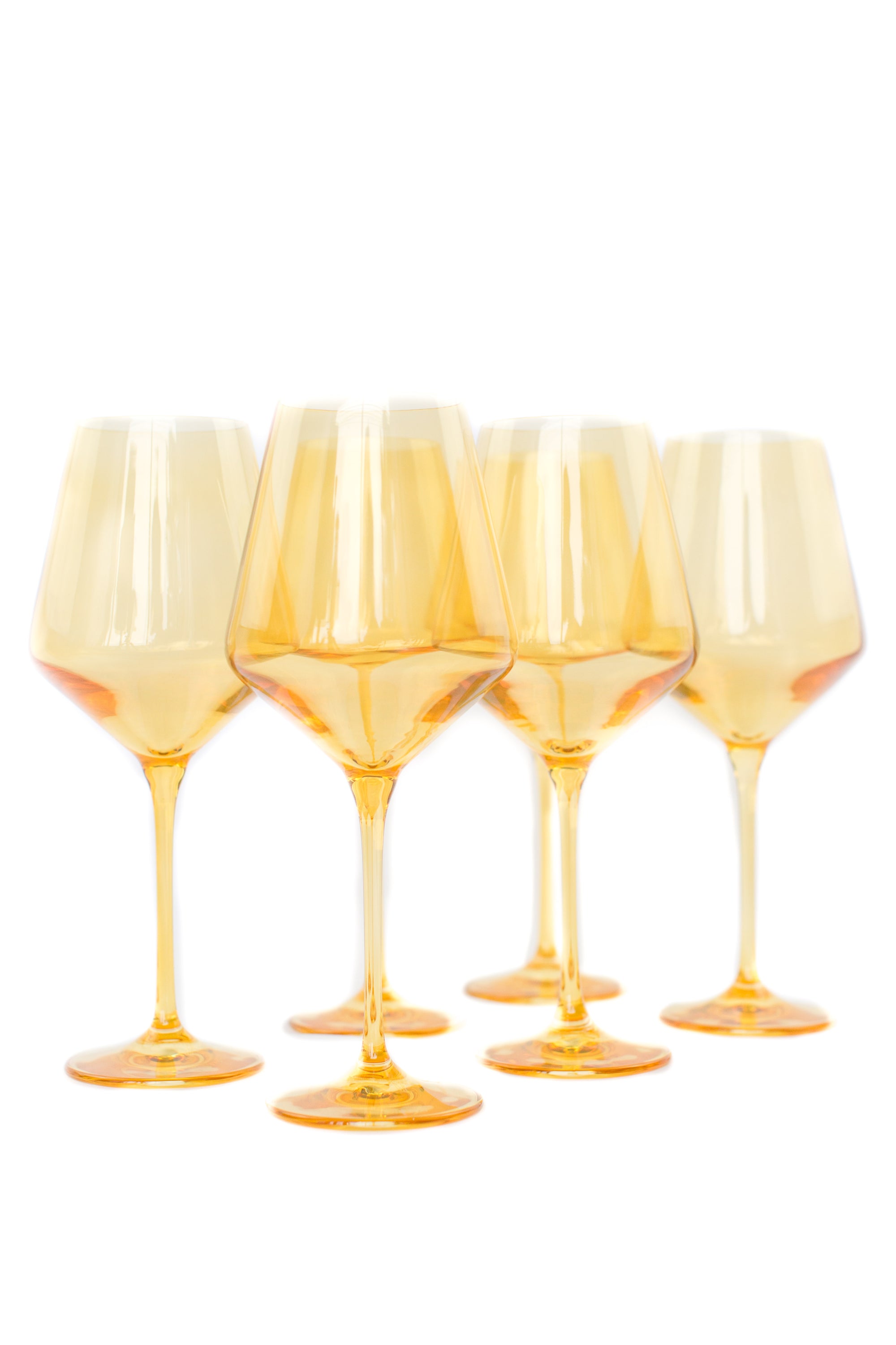 Estelle Colored Wine Stemware - Set of 6 {Yellow} – Estelle Colored Glass